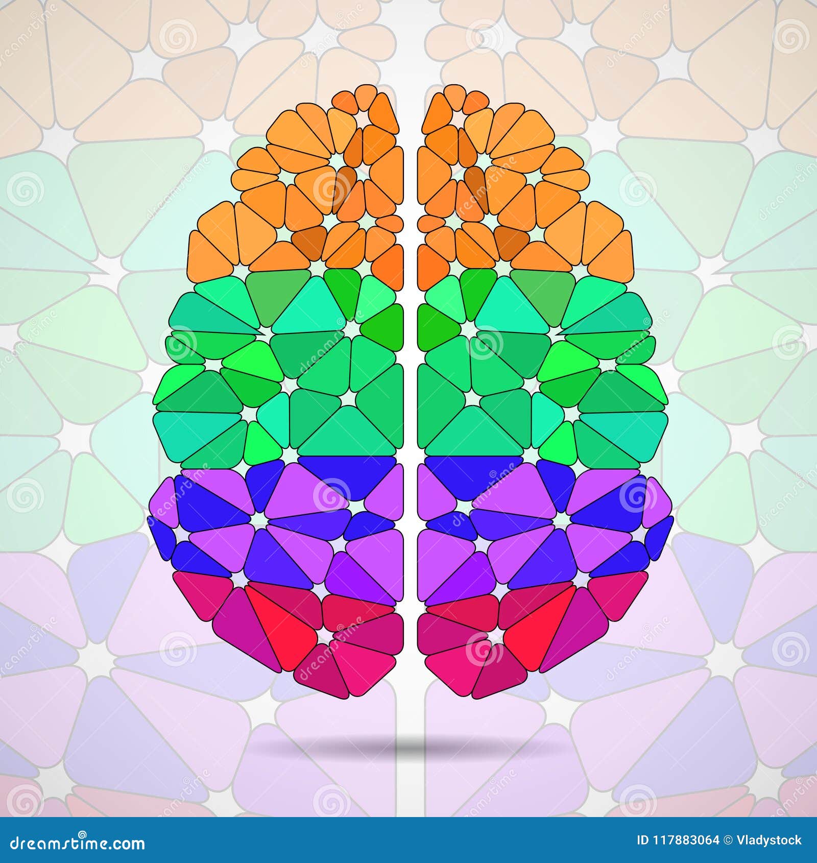 Abstract Geometric Human Brain from Stock Vector - Illustration of ...