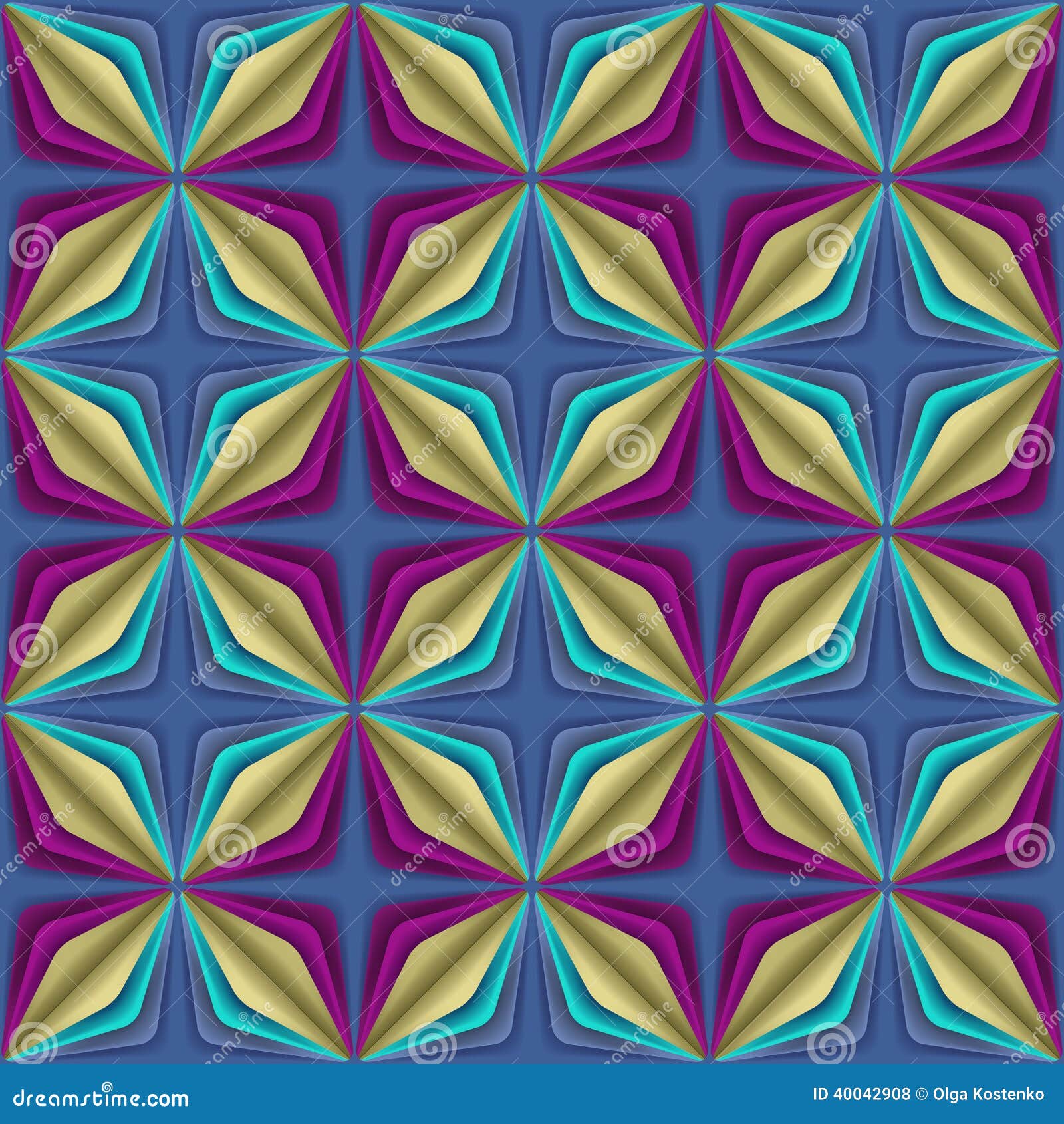 Abstract Geometric Illusion Seamless Pattern. Stock Vector ...