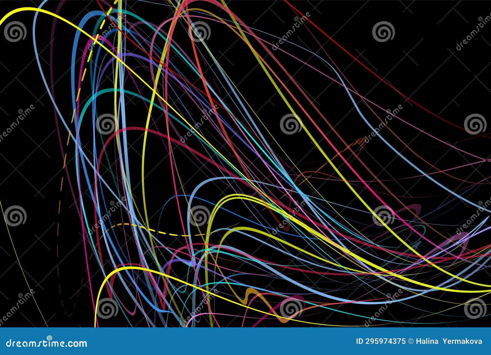 Abstract Geometric Illustration of Doodle Waves Felt-tip Pen with ...