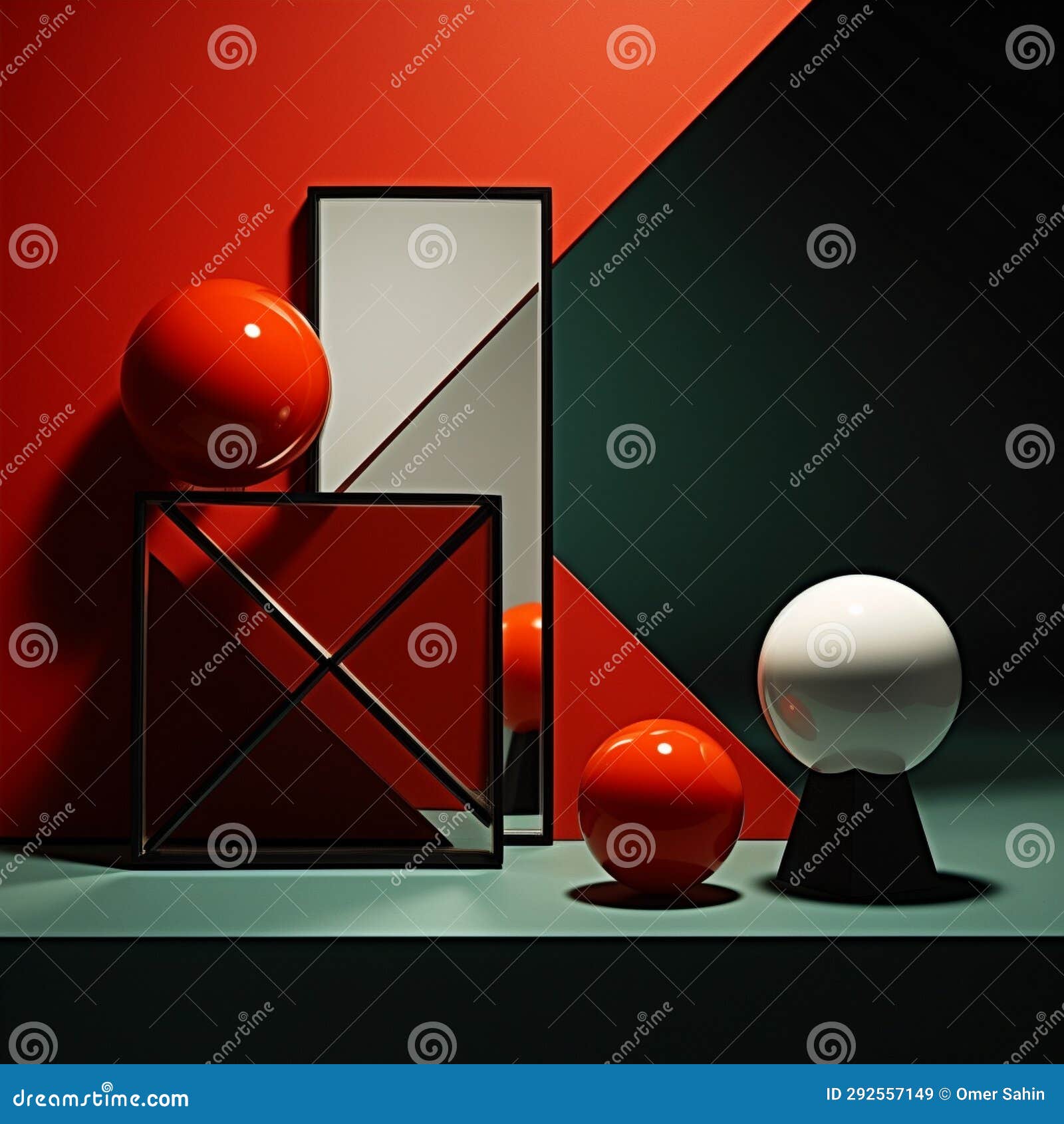 Abstract Geometric Image with Intriguing Interplay of Light and Shadow ...