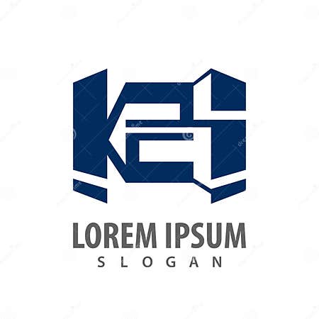 Abstract Geometric Initial KAS Logo Concept Design. Symbol Graphic ...