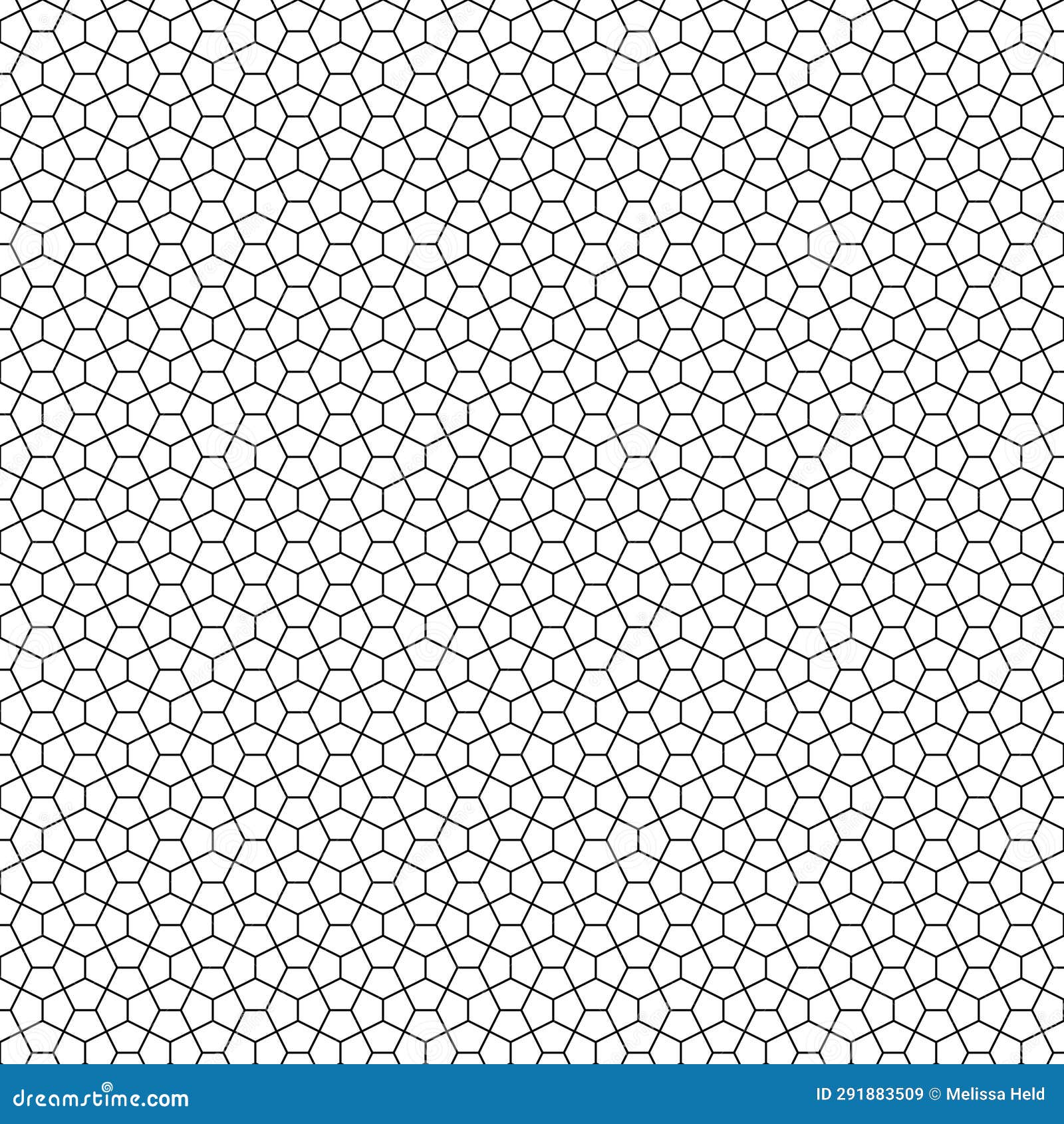 Abstract Geometric Interlocking Shapes Black Line Lattice Seamless