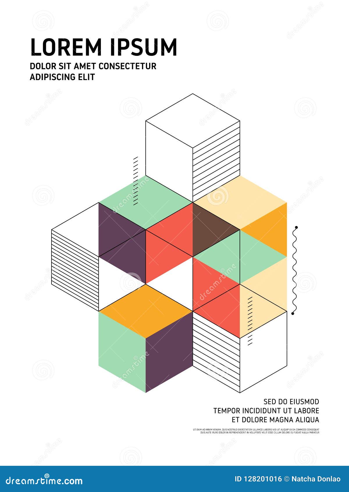 Abstract Geometric Isometric Shape Layout Design Template Background ...