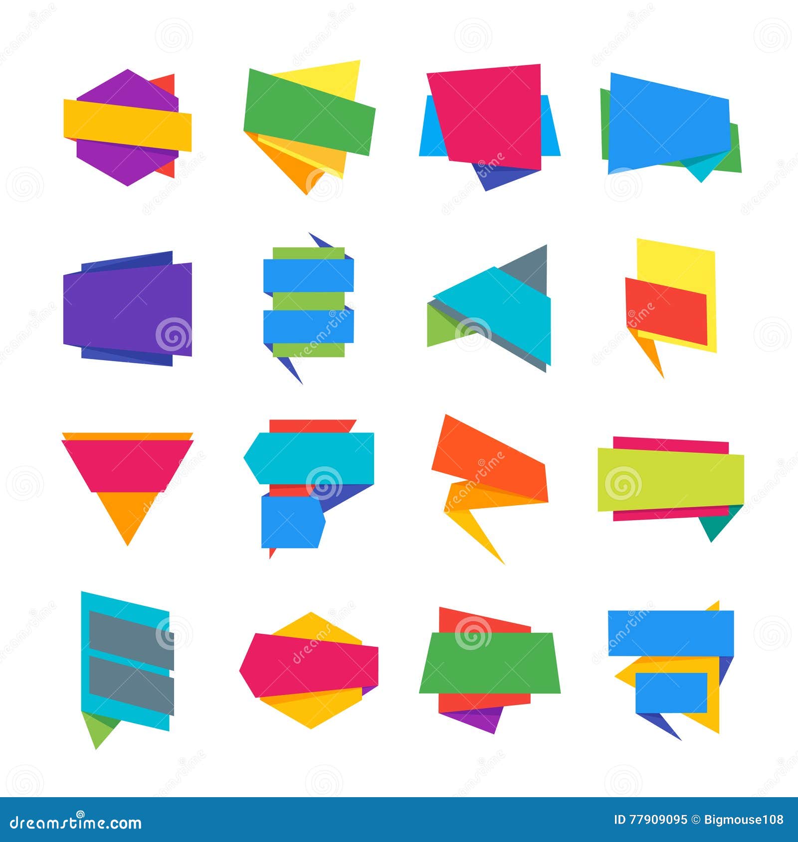 Abstract Geometric Label Template Collection. Vector Stock Vector ...