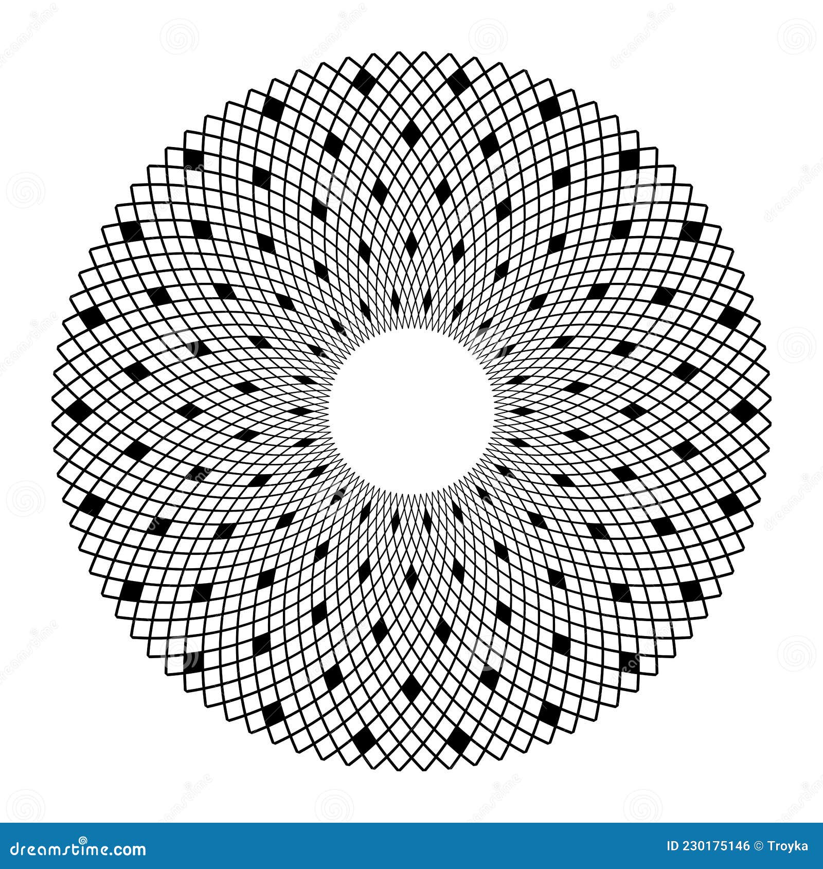 Abstract Geometric Lattice Circle Pattern Stock Vector - Illustration ...