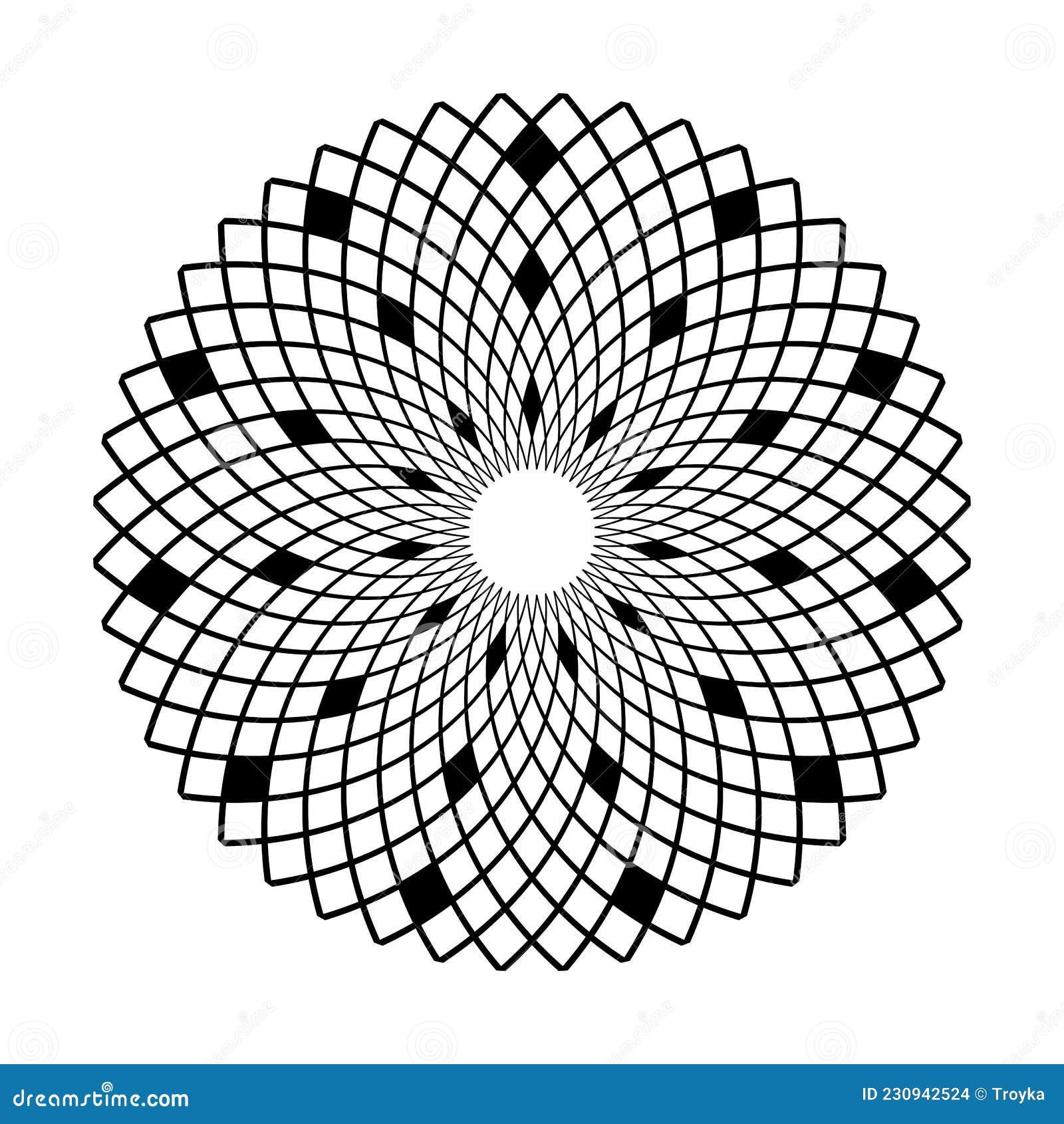 Abstract Geometric Lattice Circle Pattern Stock Vector - Illustration ...