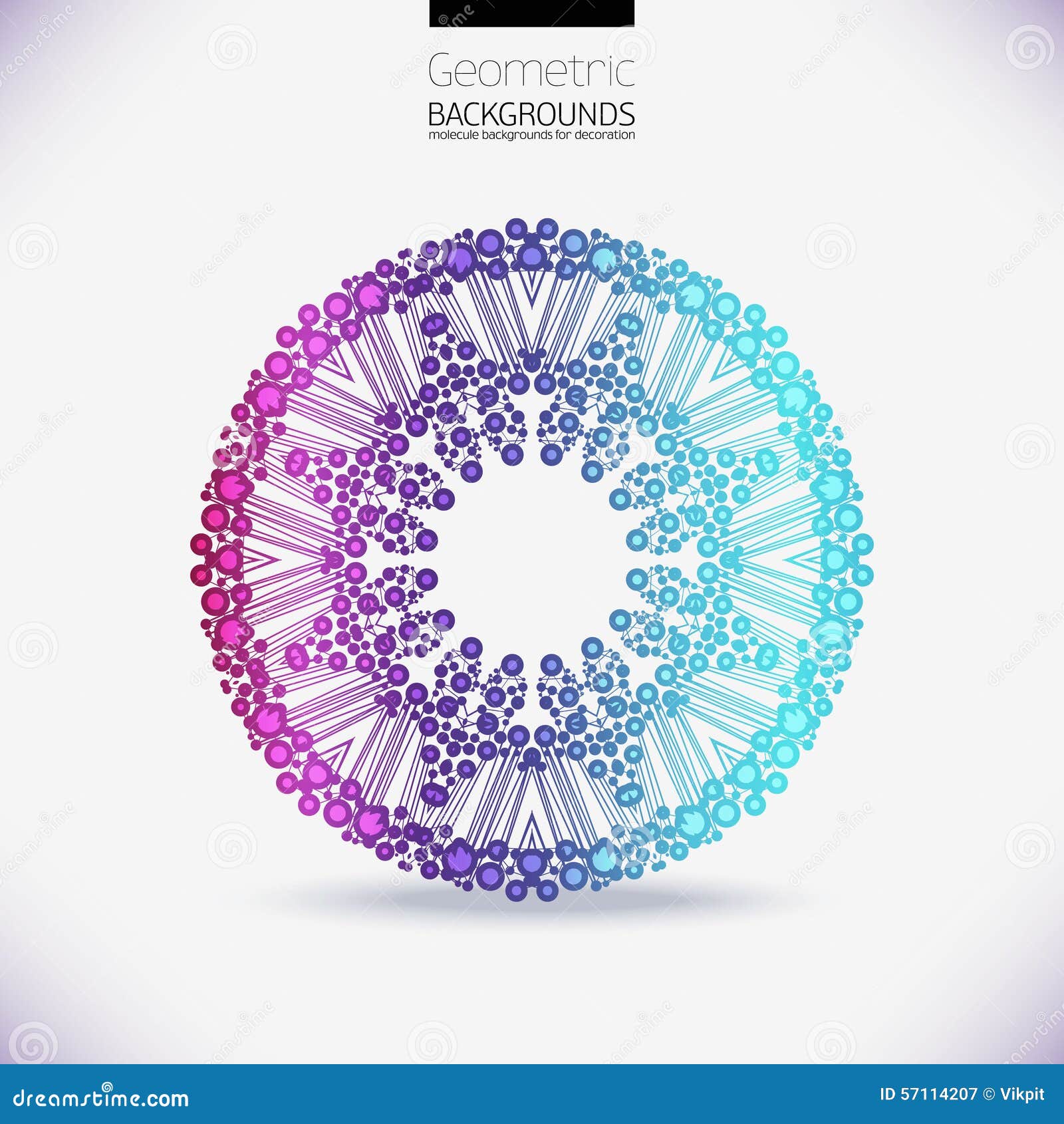 Abstract Geometric Lattice, the Scope of Molecules Stock Vector ...