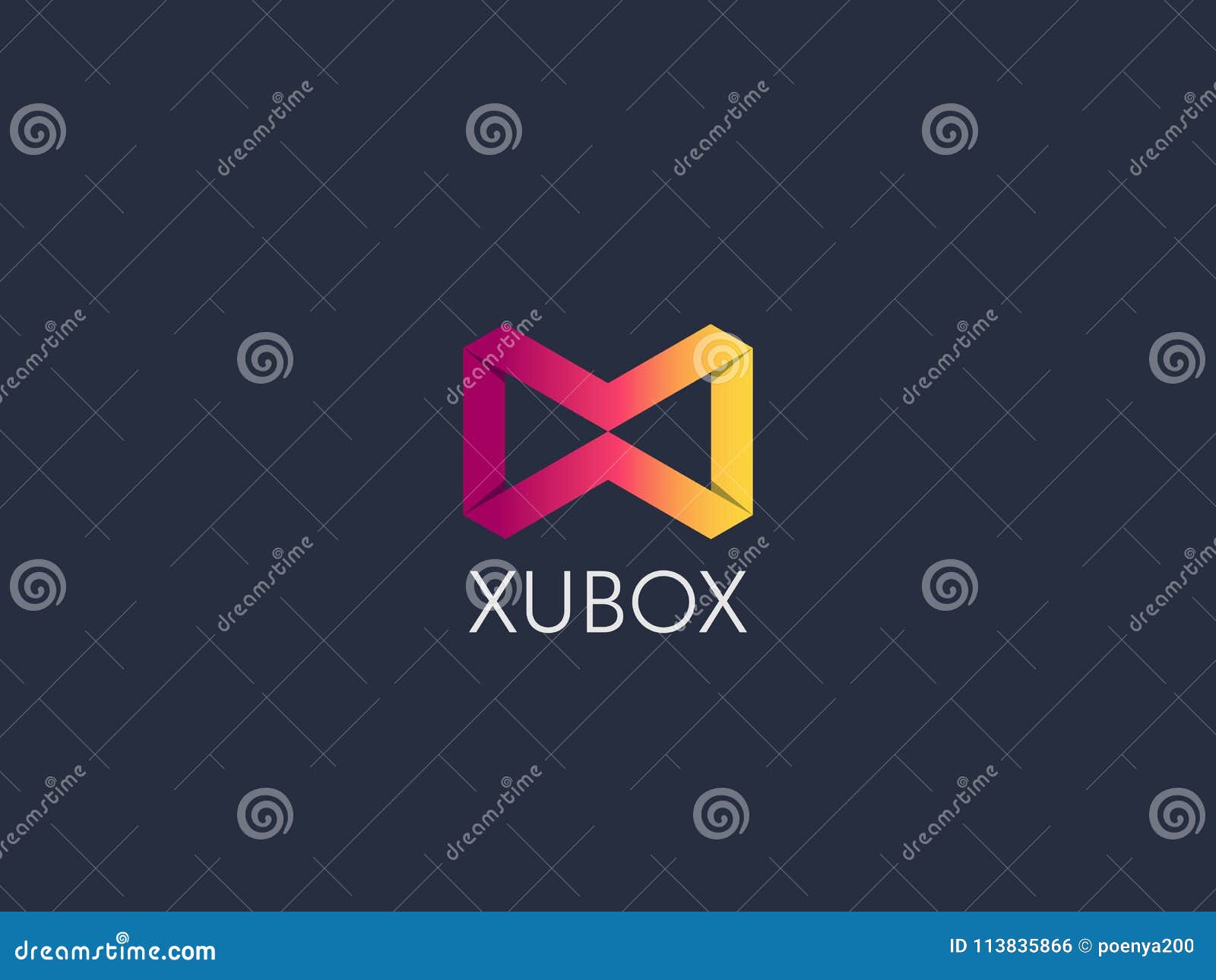 Infinite Cube Logo. Optical Illusion Color Symbol Cartoon Vector ...