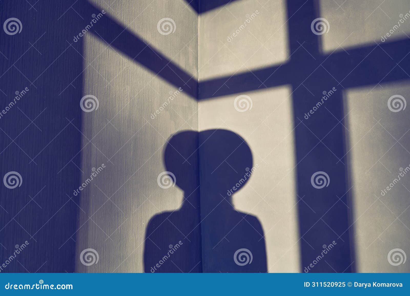 Abstract Geometric Light and Shadow Pattern on Black Background, in a ...