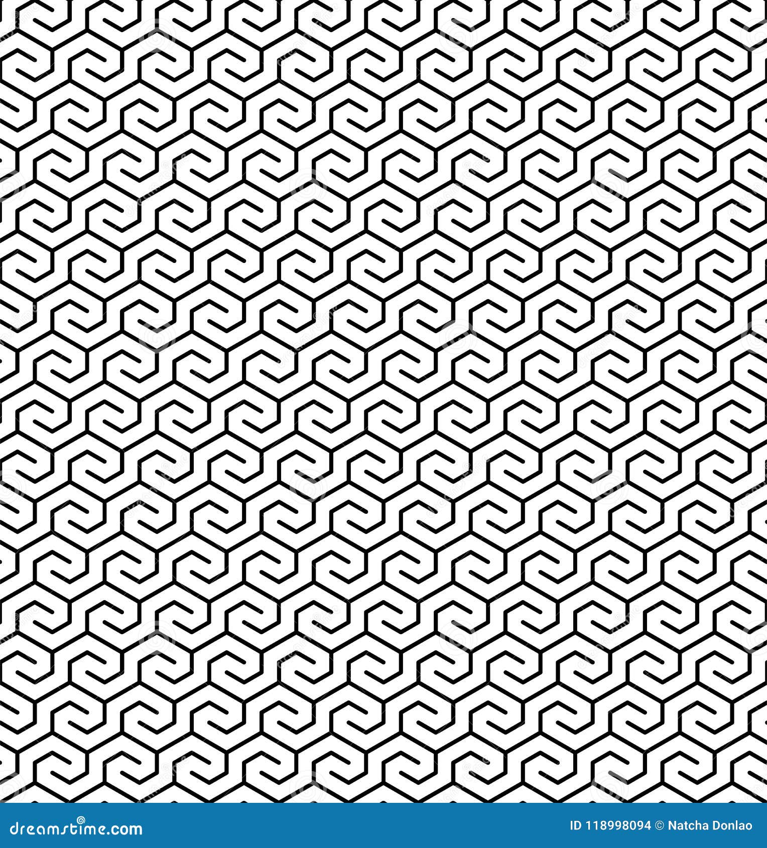 Abstract Geometric Line Art Seamless Pattern Background Stock ...