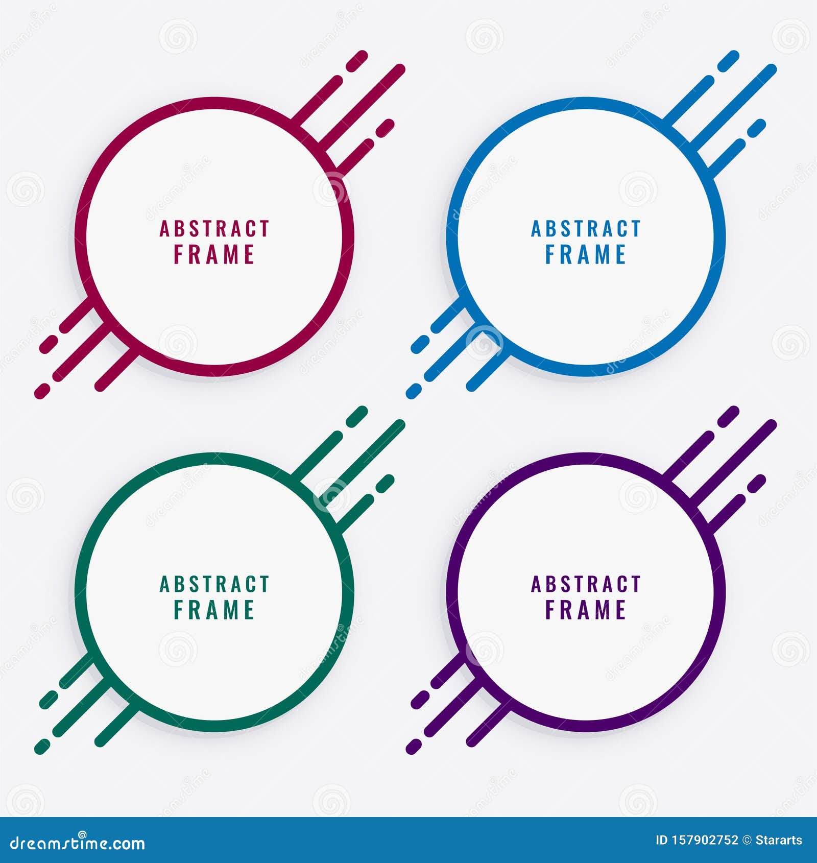 Abstract Geometric Line Style Frame with Text Space Stock Vector ...