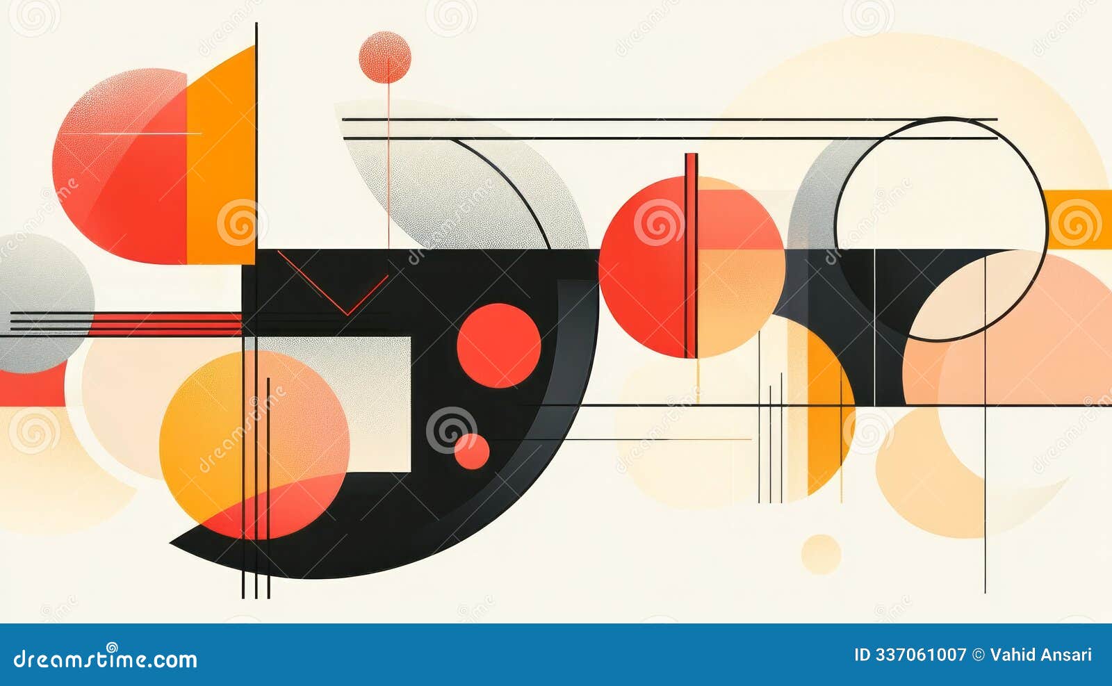 Abstract Geometric Linear Background Design Collection. Bauhaus Modern ...
