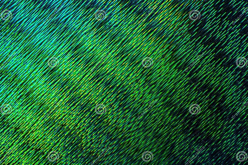 Abstract Geometric Lines with Distorted Green Grid and Green and Blue ...