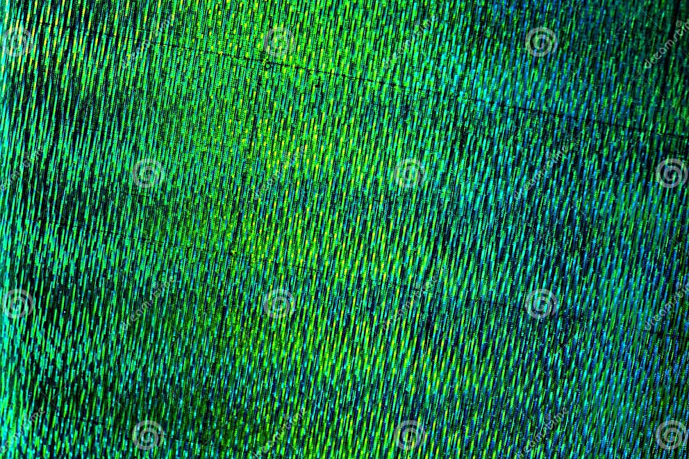 Abstract Geometric Lines with Distorted Green Grid and Green and Blue ...