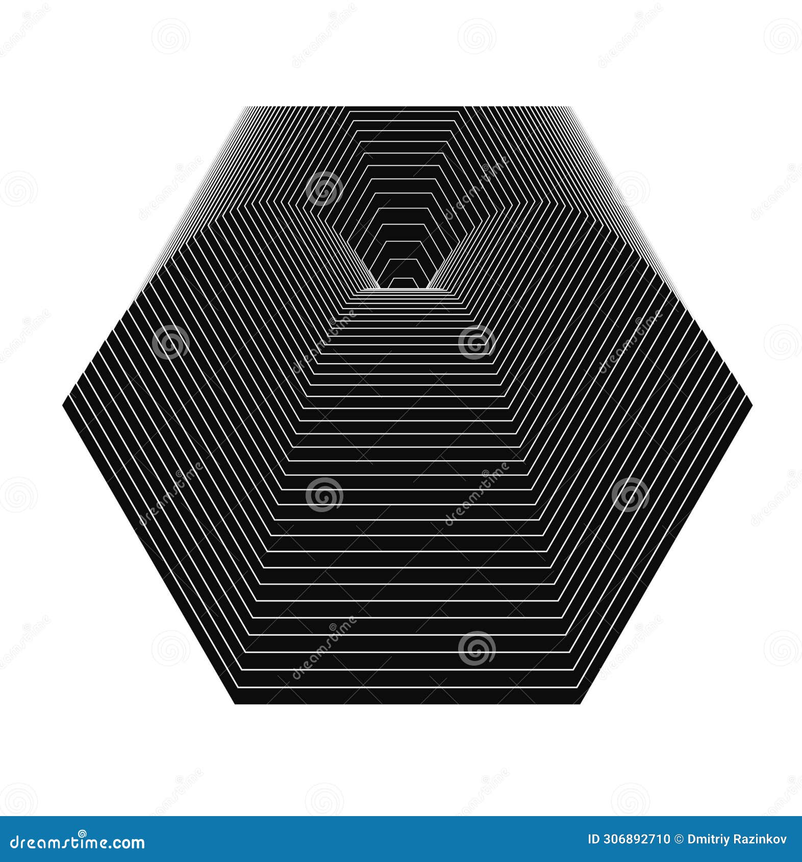Abstract Geometric Lines Perspective Illusion Vector Stock Vector ...
