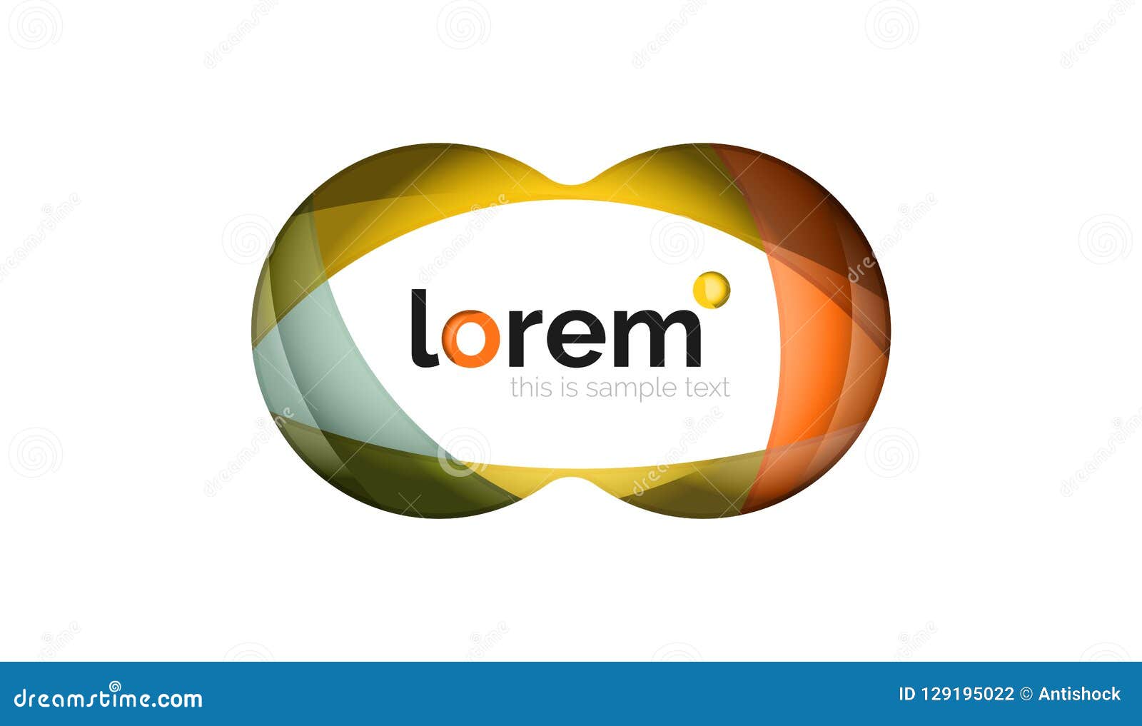 Abstract Geometric Logo Design, Overlapping Shapes Stock Vector ...