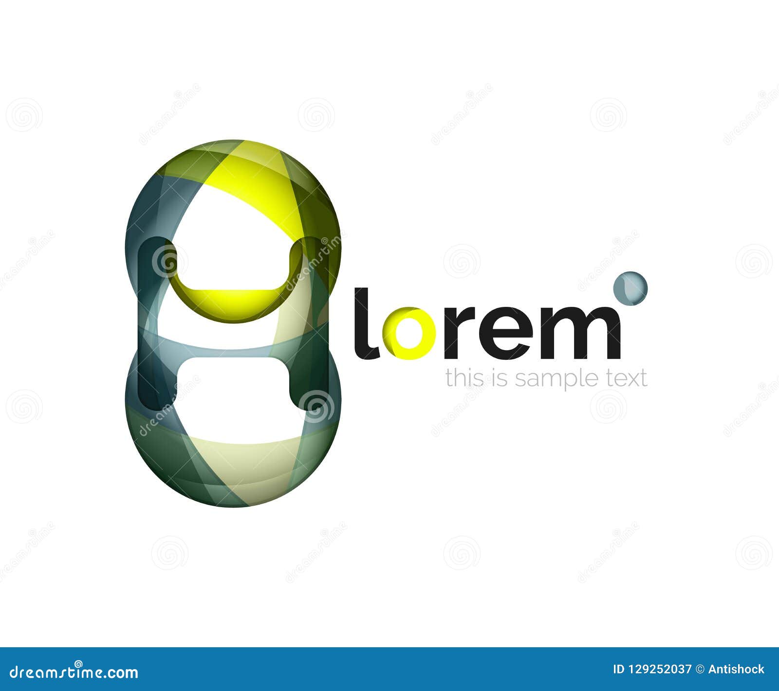 Abstract Geometric Logo Design, Overlapping Shapes Stock Vector ...