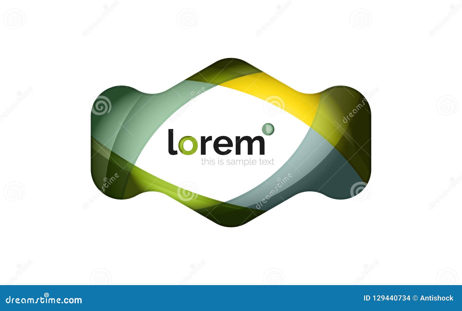Abstract Geometric Logo Design, Overlapping Shapes Stock Vector ...