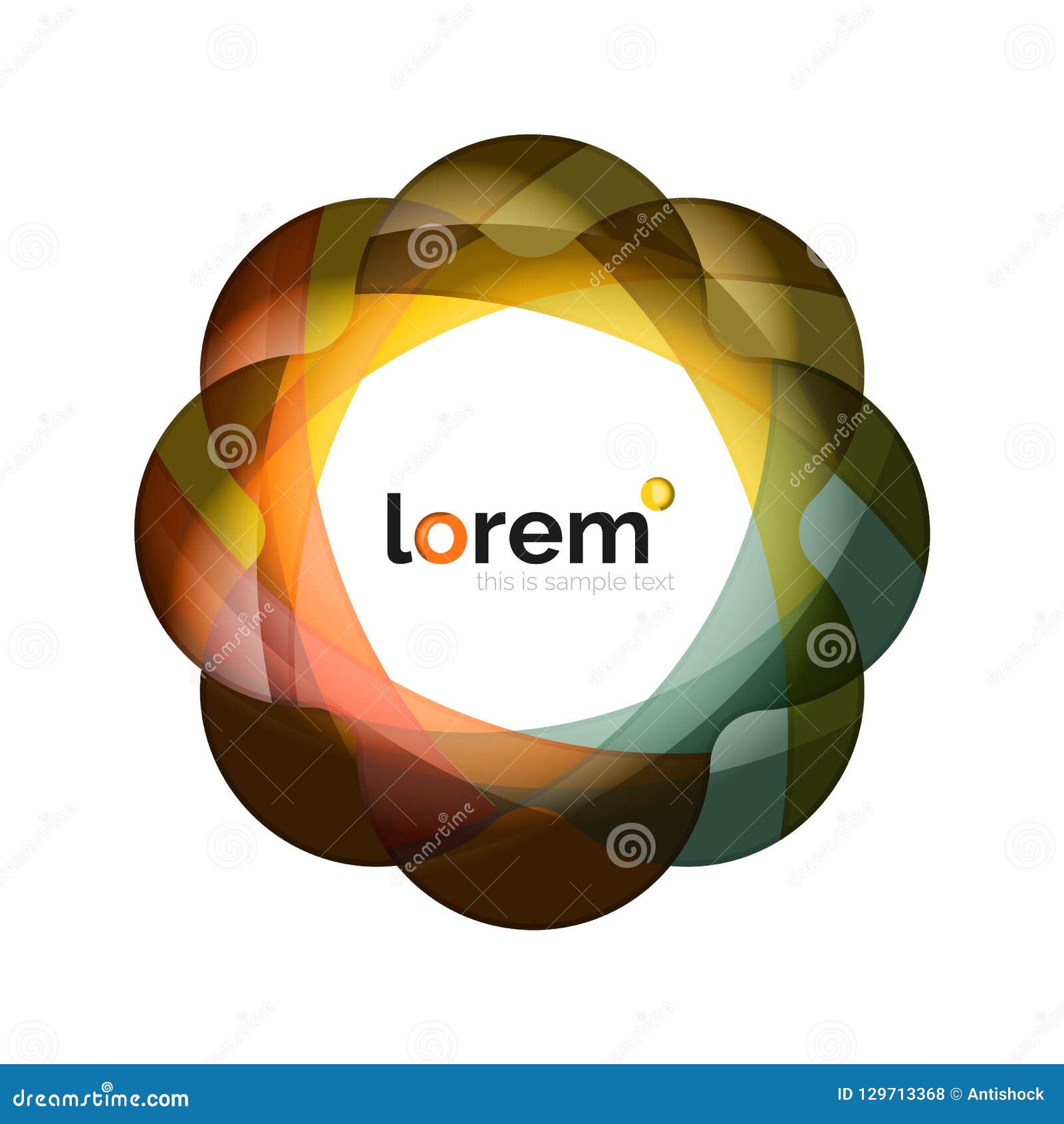 Abstract Geometric Logo Design, Overlapping Shapes Stock Vector ...