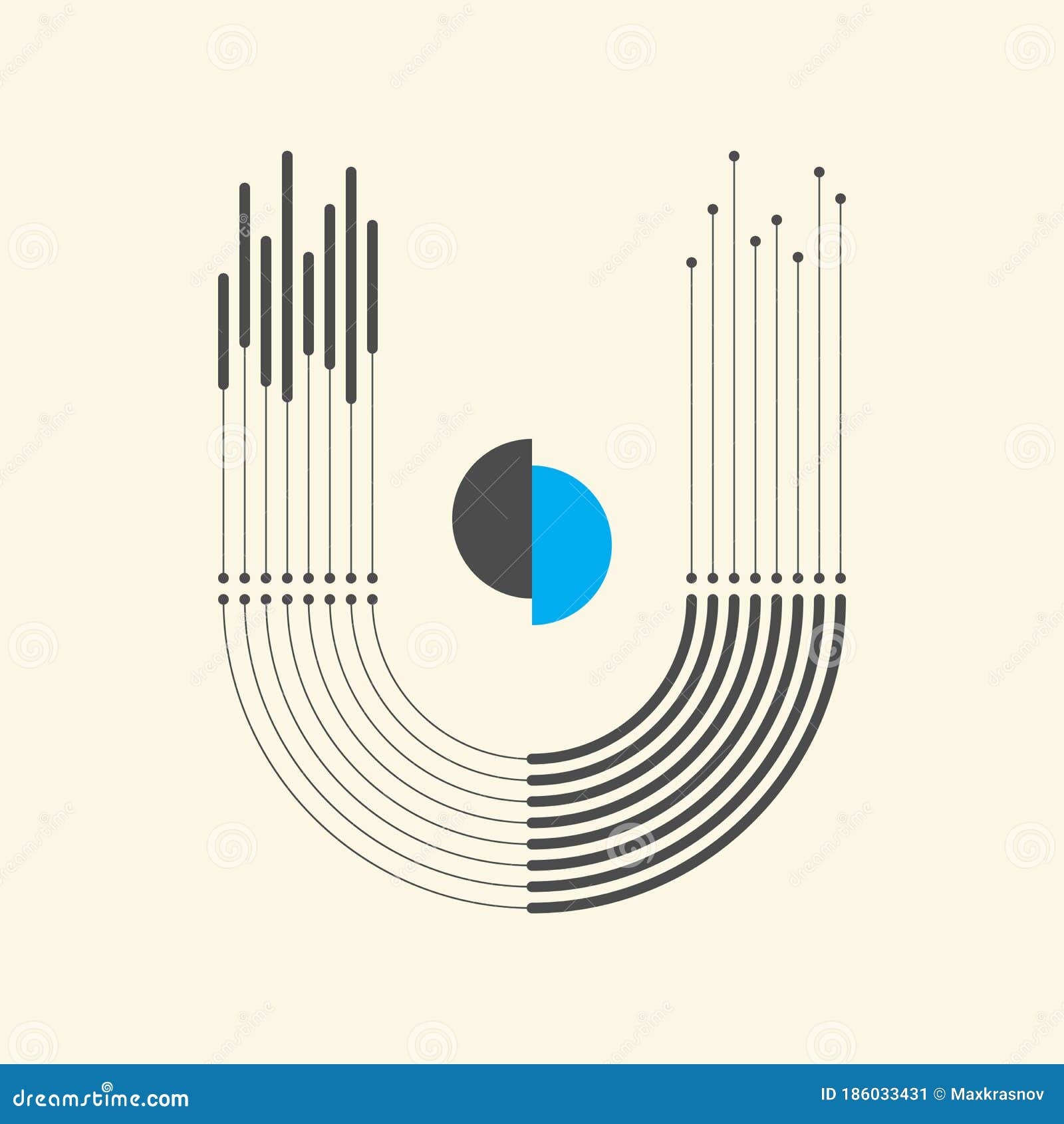 Abstract Geometric Logo. Minimal Futuristic Graphic Design Stock Vector ...