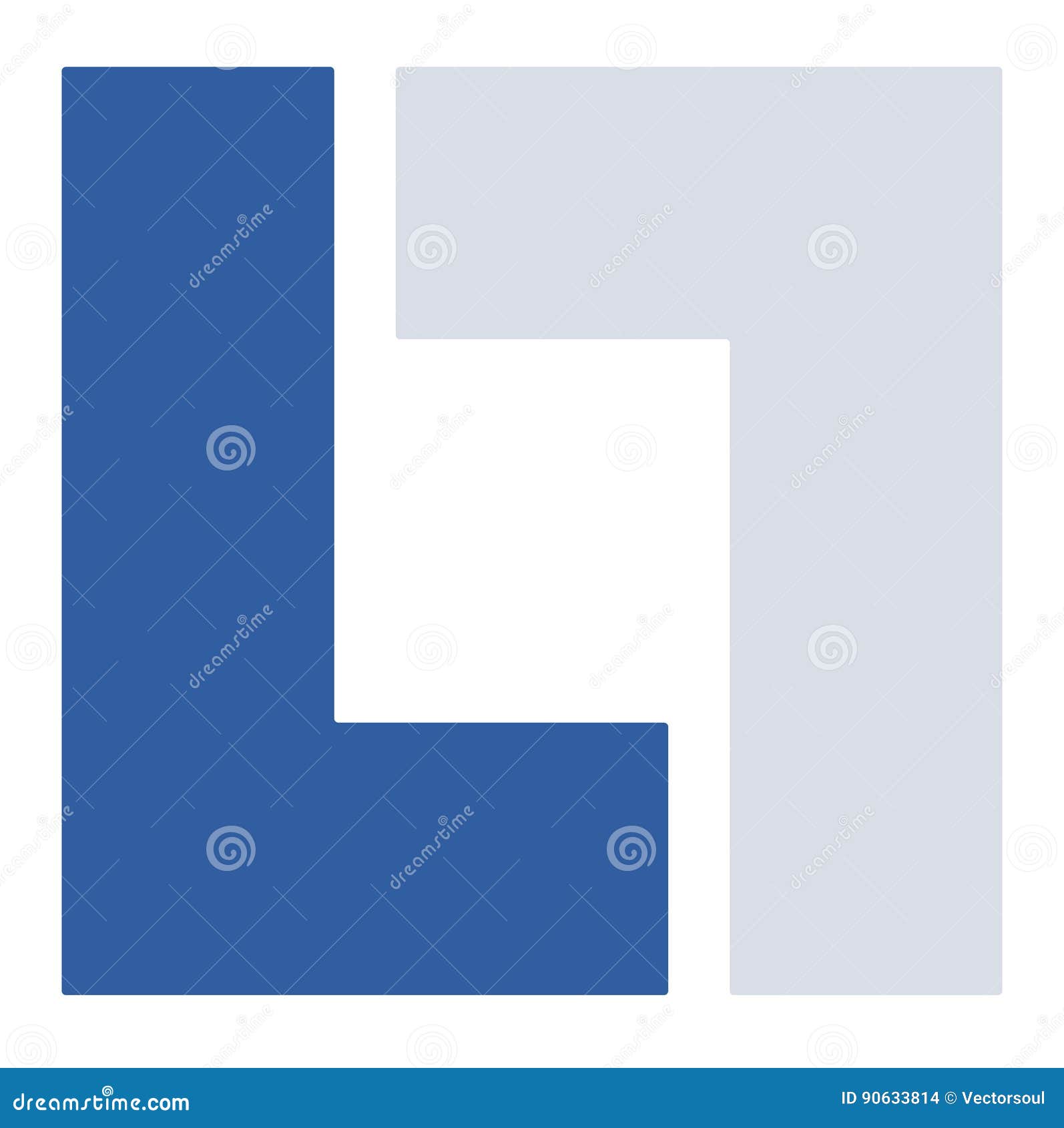 Abstract Geometric Logo Template. Interlocking Square / Rectangle Stock ...