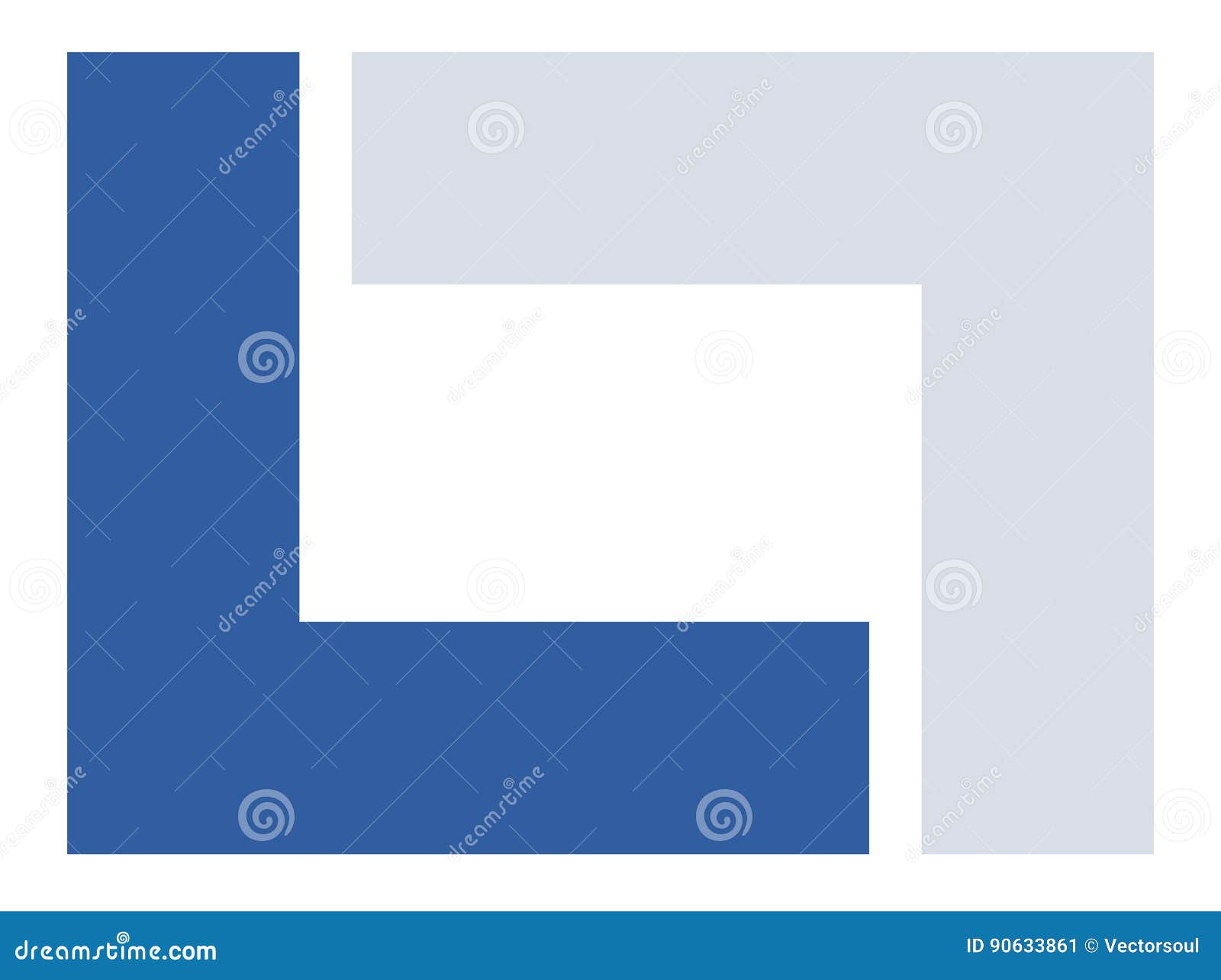 Abstract Geometric Logo Template. Interlocking Square / Rectangle Stock ...