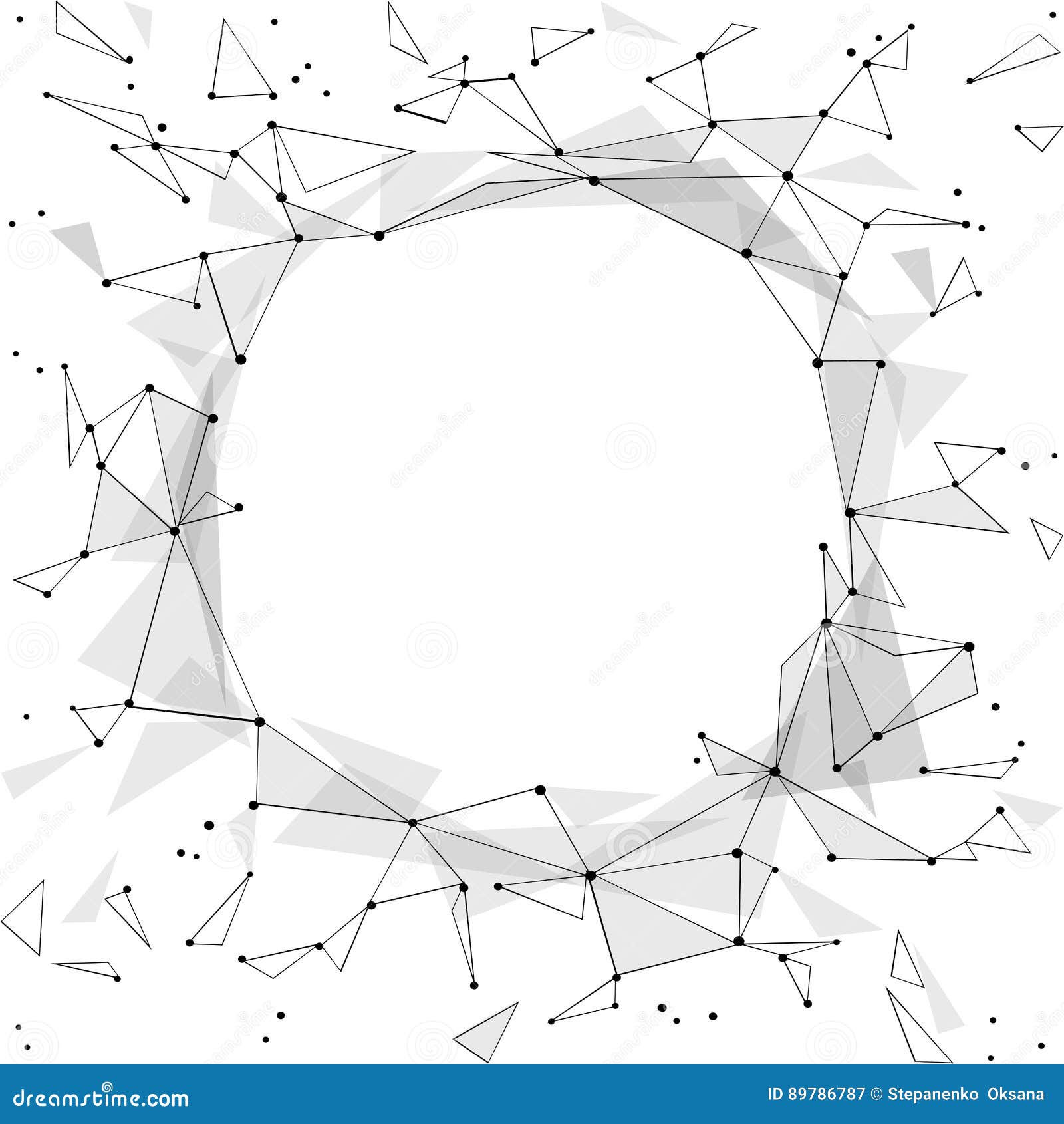 Abstract, Geometric, Lowpoly Background. Point Line Stock Illustration ...