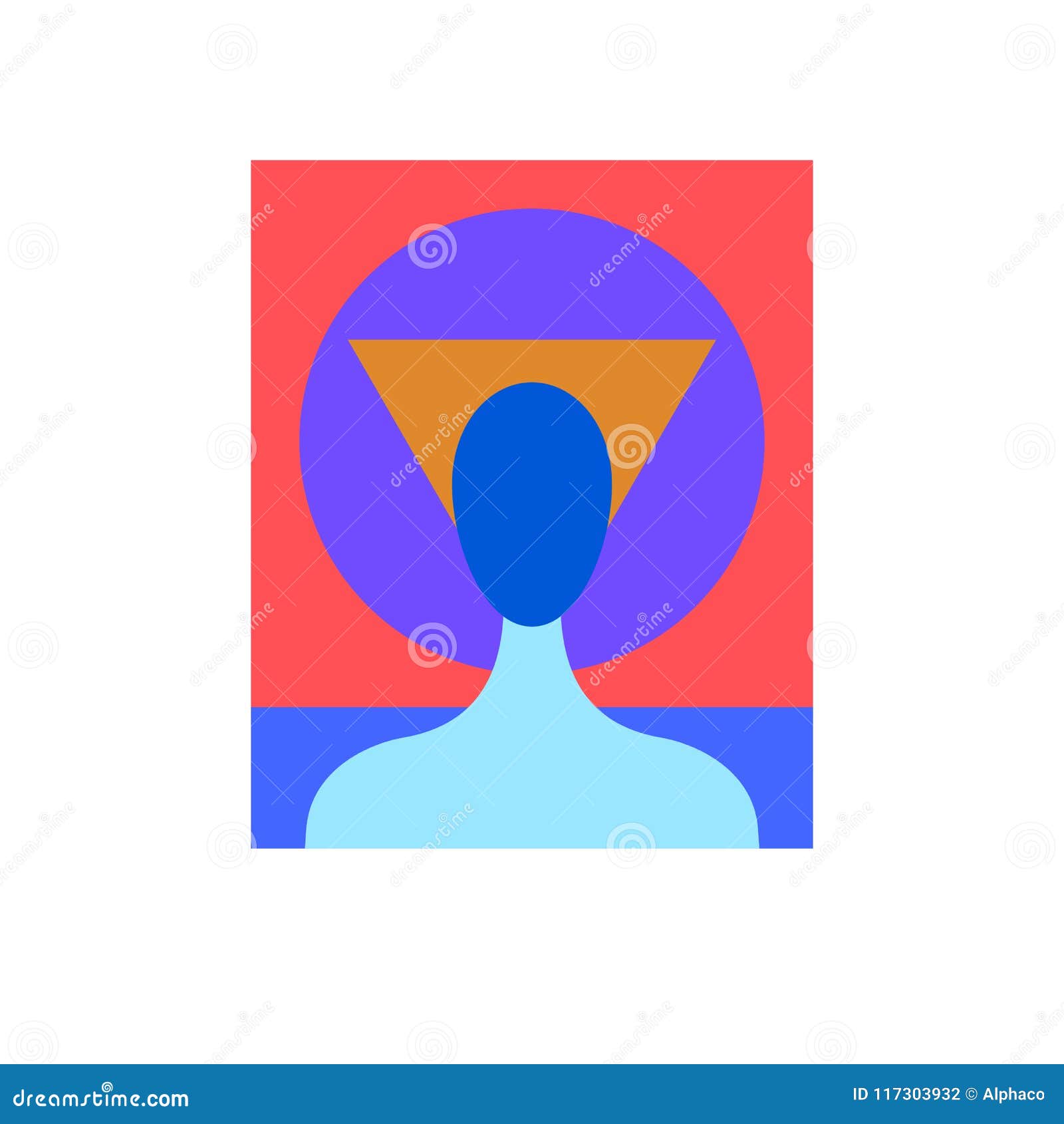 Abstract geometric man stock vector. Illustration of face - 117303932