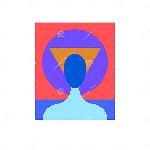 Abstract geometric man stock vector. Illustration of face - 117303932