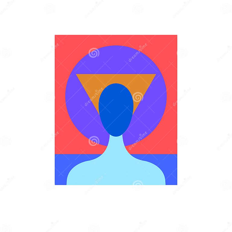 Abstract geometric man stock vector. Illustration of face - 117303932