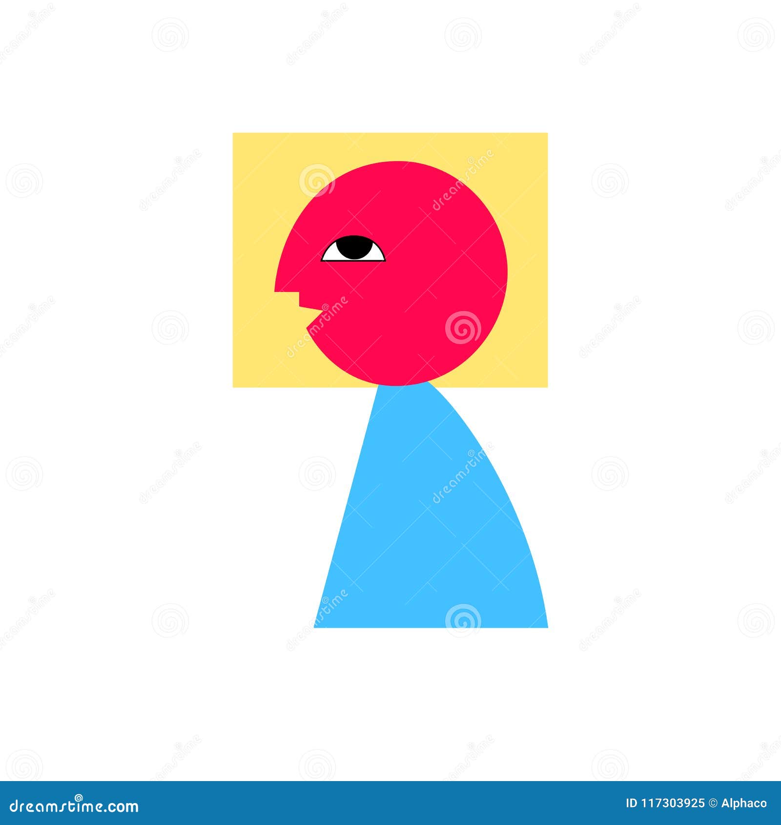 Abstract geometric man stock vector. Illustration of neutral - 117303925