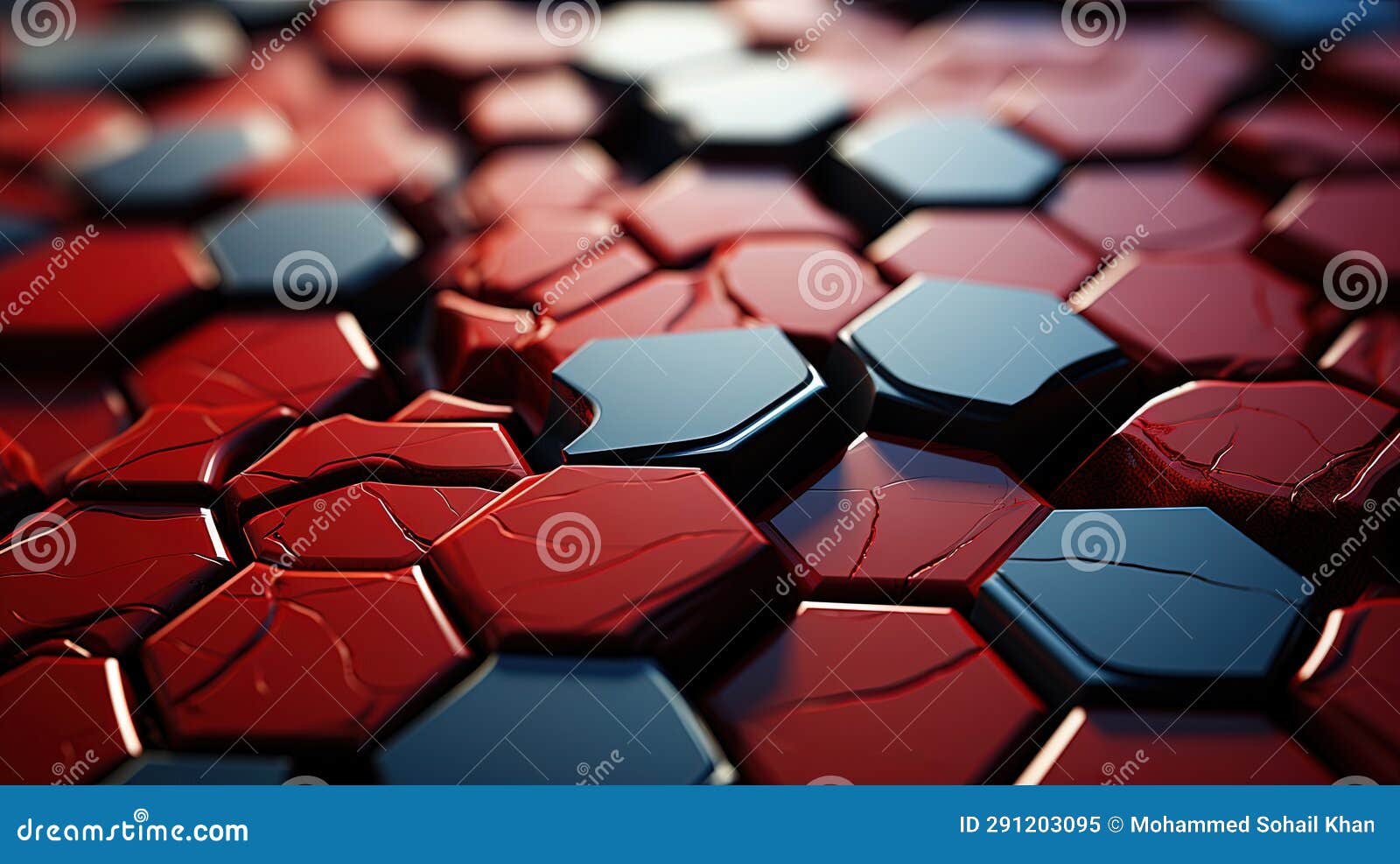Abstract of Geometric Mesh Cells Red Hexagon Background Stock Image ...