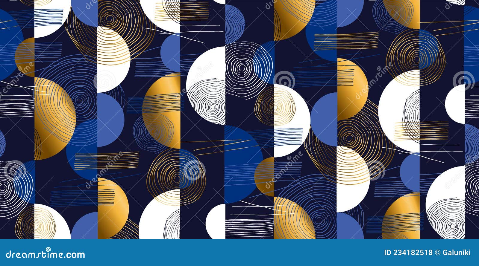 Abstract Geometric Mid-century Modern Pattern Stock Vector ...