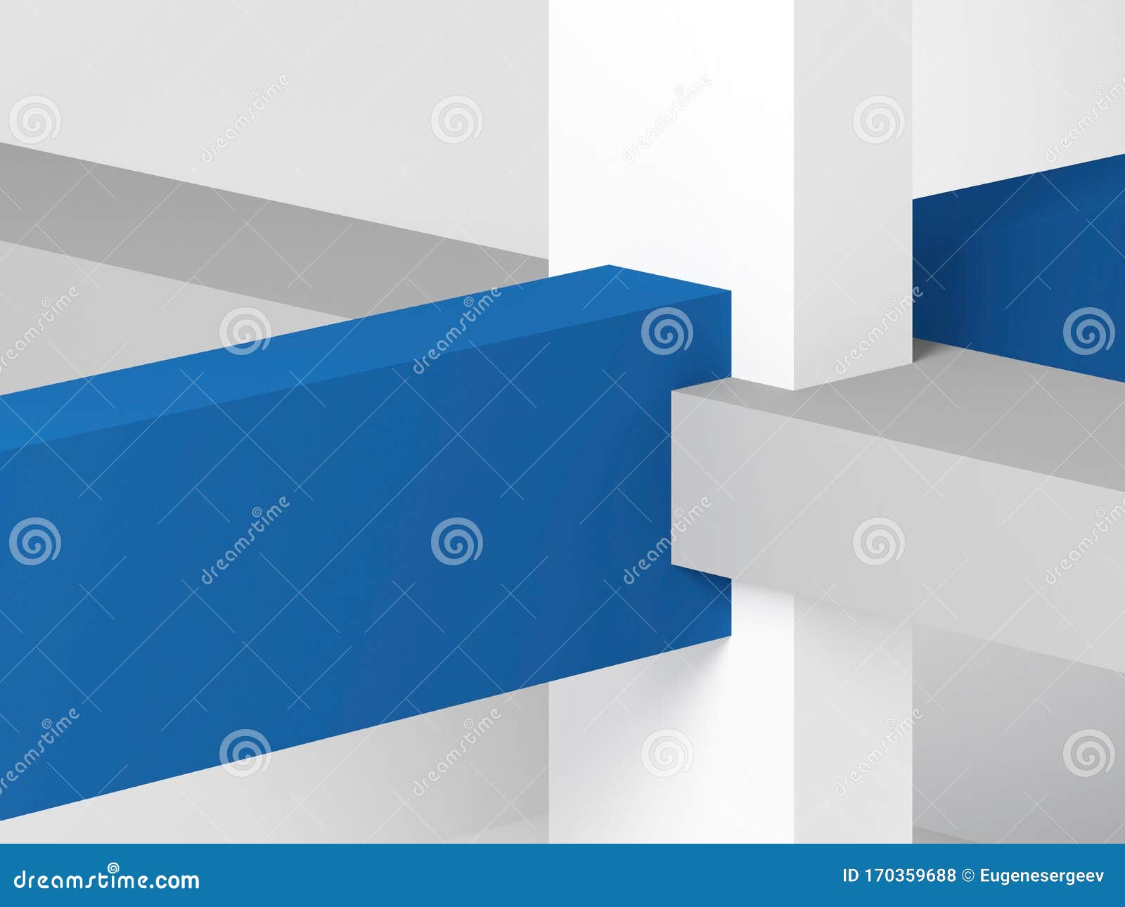 Abstract Geometric Minimal Installation 3 D Stock Illustration ...