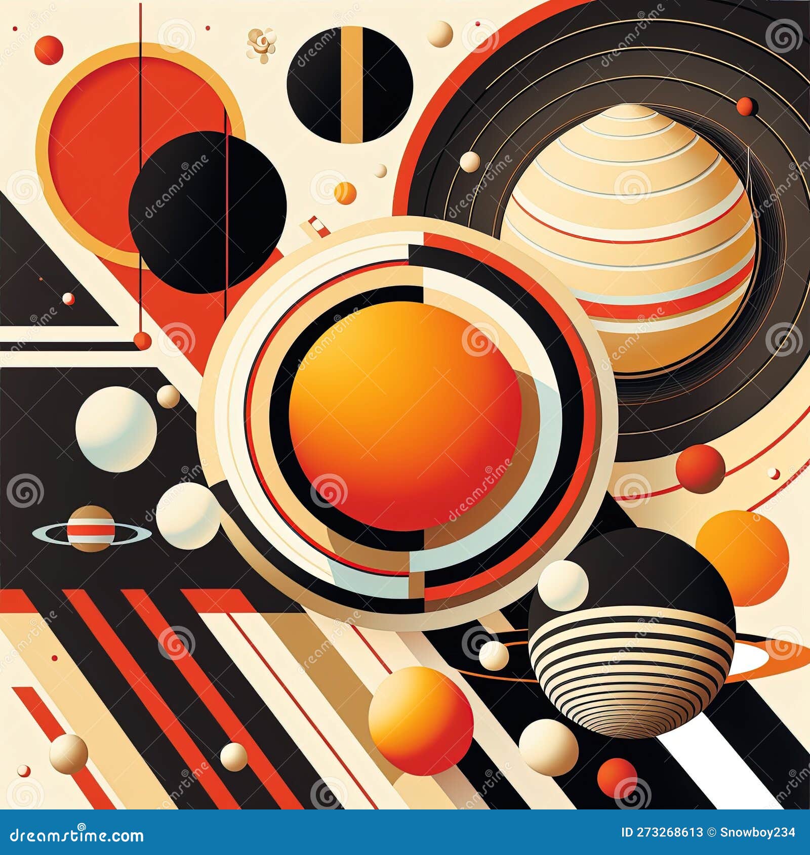 Abstract Geometric Model of Fictional Planetary System. Generative AI ...