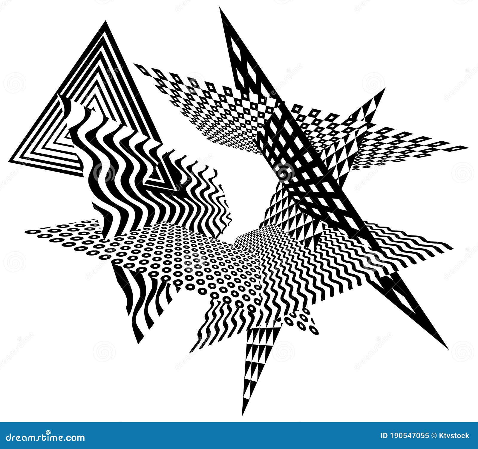 Abstract Geometric Modern Asymmetric Design Stock Vector - Illustration ...