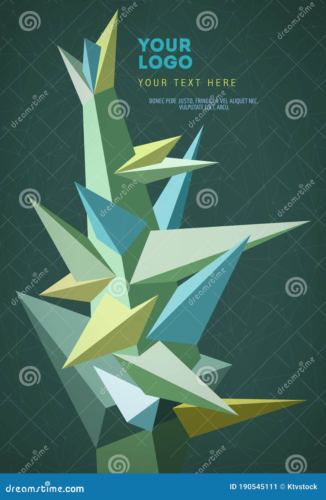 Abstract Geometric Modern Asymmetric Form Design Stock Vector ...