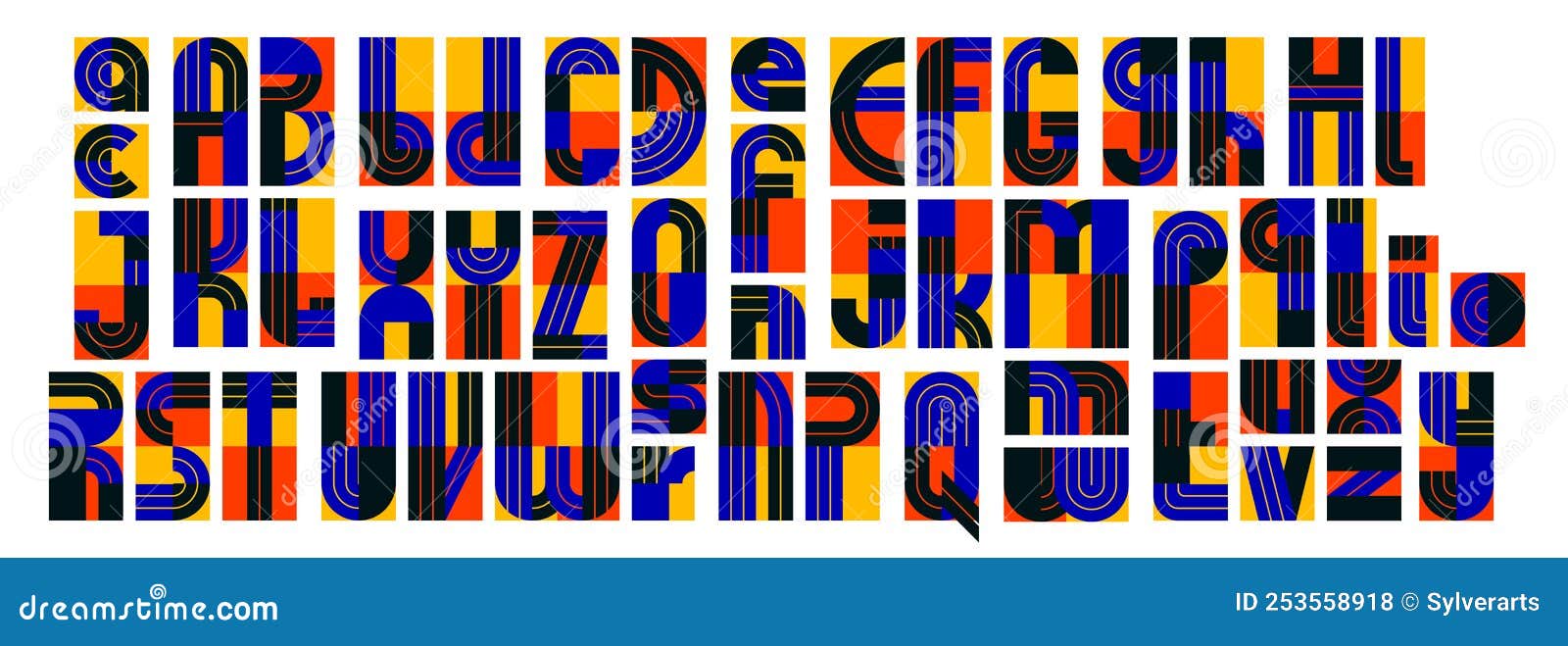 Abstract Geometric Modern Font Vector Typeset, Logo Creation Alphabet ...