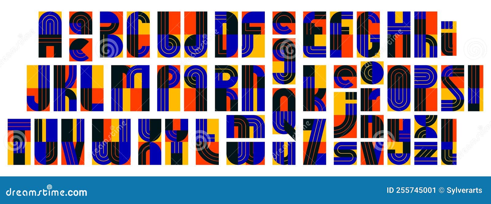 Abstract Geometric Modern Font Vector Typeset, Logo Creation Alphabet ...