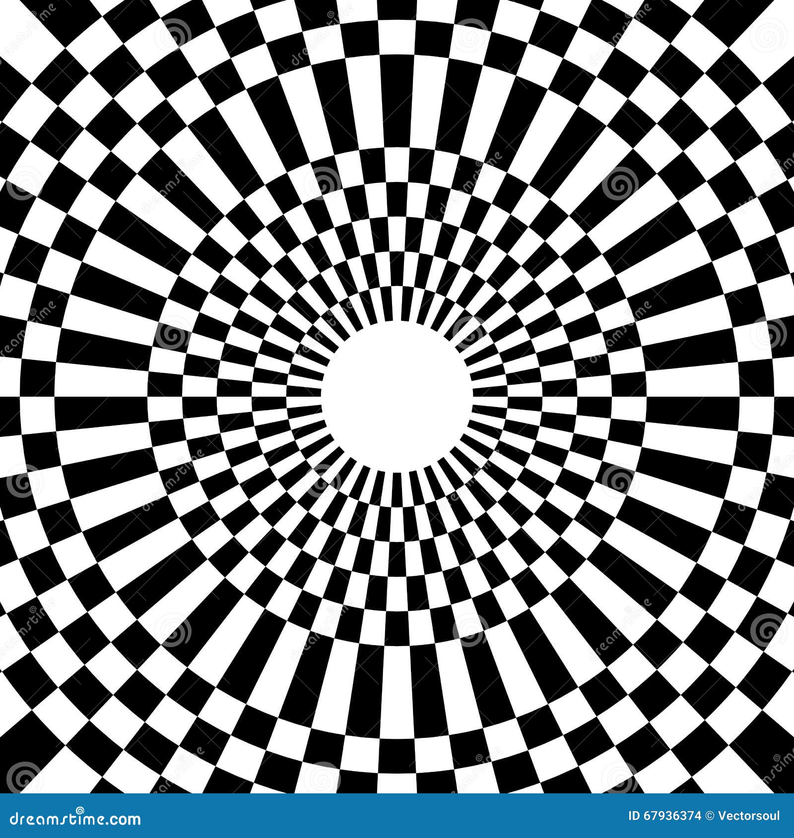 Abstract Geometric Monochrome Checkered Circle Design Element Stock ...