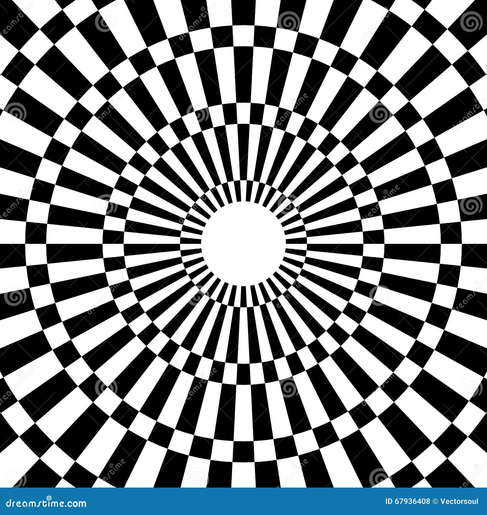 Abstract Geometric Monochrome Checkered Circle Design Element Stock ...