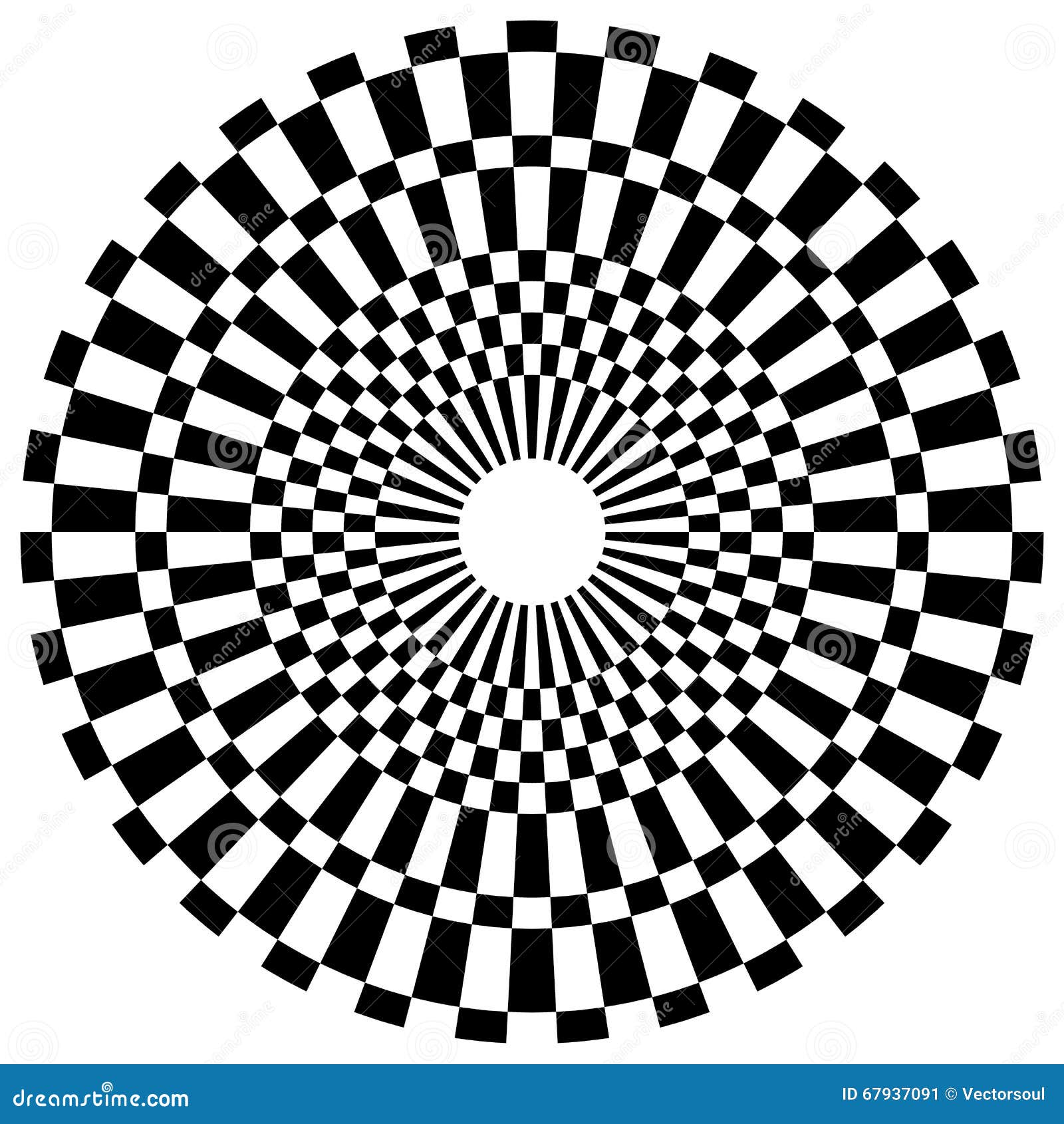 Abstract Geometric Monochrome Checkered Circle Design Element Stock ...