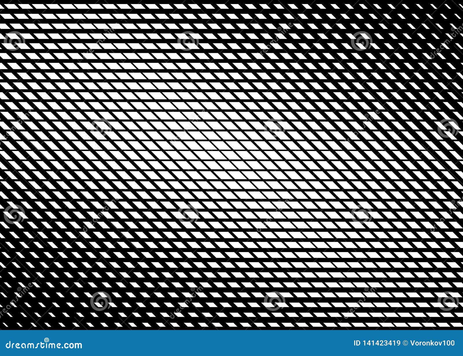 Abstract Geometric Monochrome Rectangle Halftone Design. Vector ...