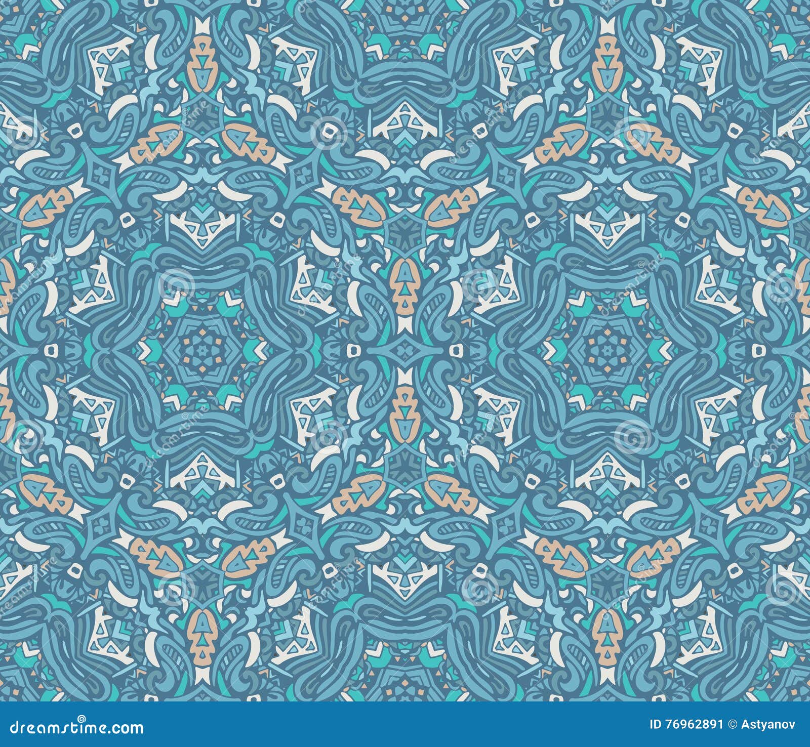 Abstract Geometric Mosaic Seamless Pattern Stock Vector - Illustration ...