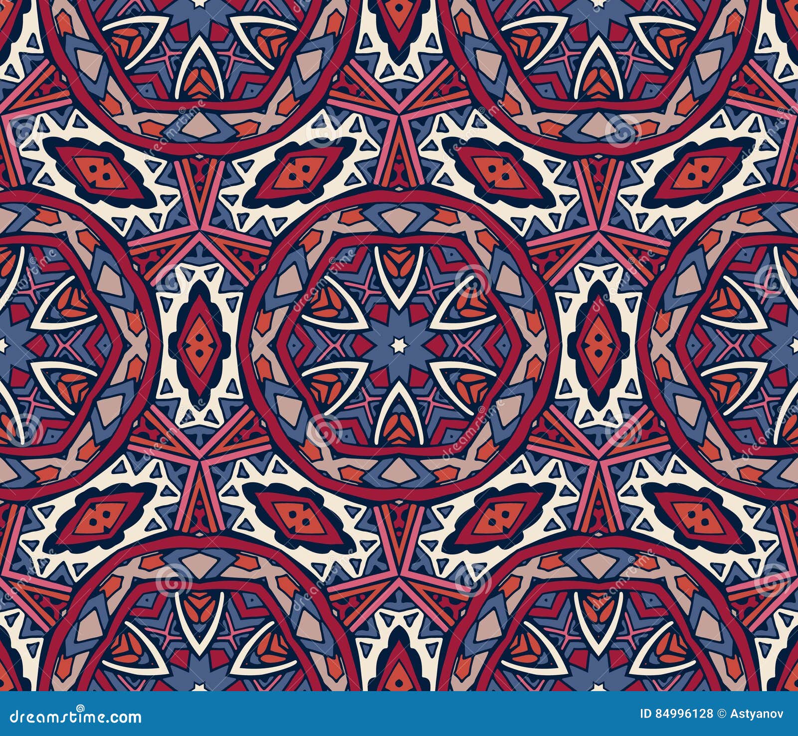 Abstract Geometric Mosaic Seamless Pattern Stock Vector - Illustration ...