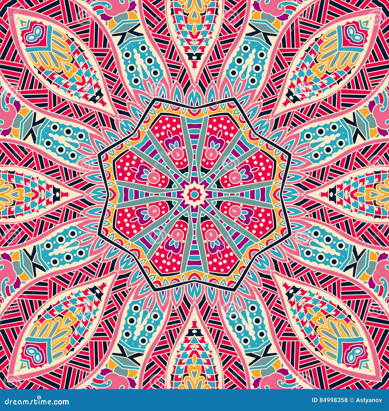 Abstract Geometric Mosaic Seamless Pattern Stock Vector - Illustration ...