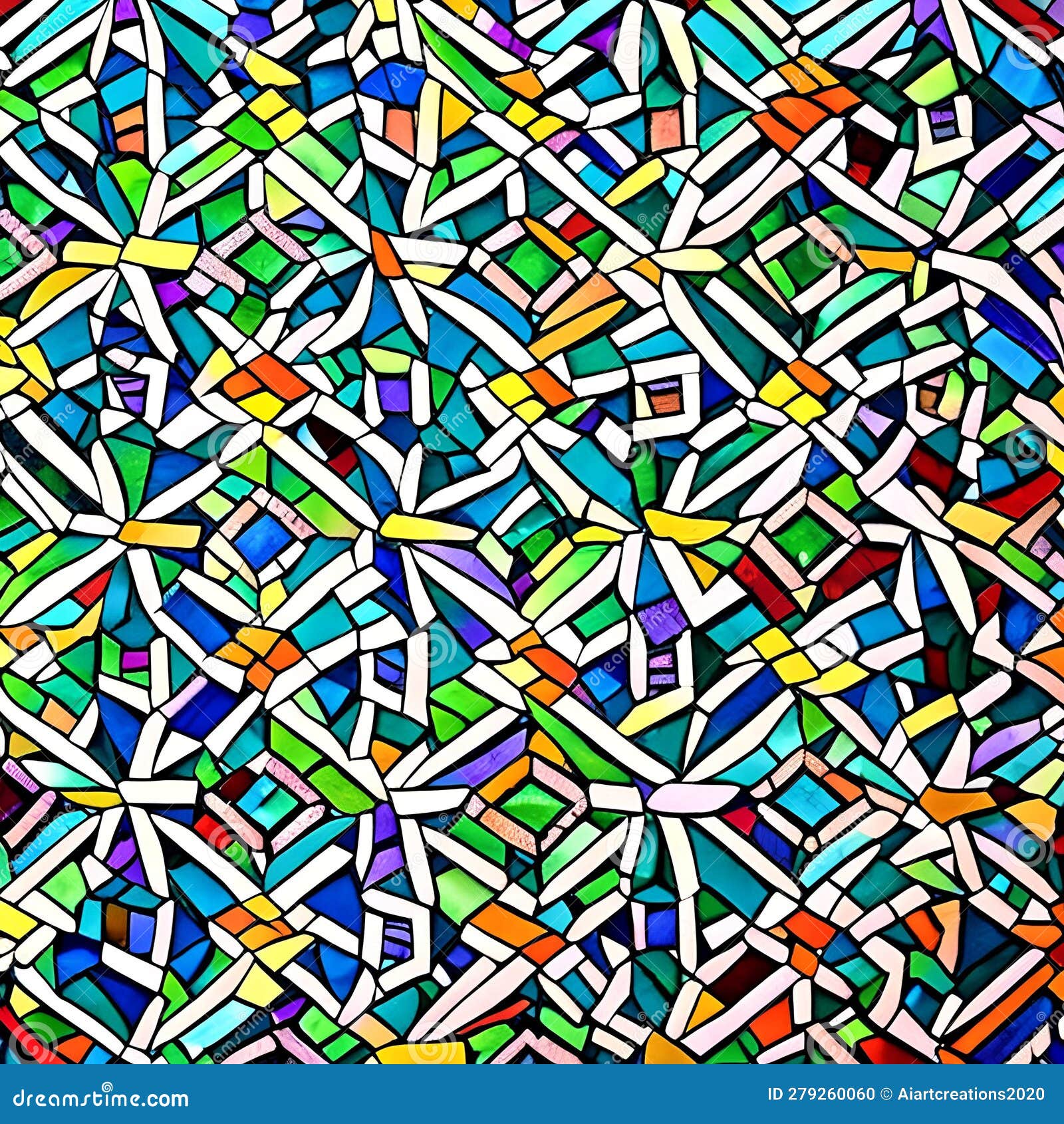 1124 Abstract Geometric Mosaic: a Vibrant and Dynamic Background ...