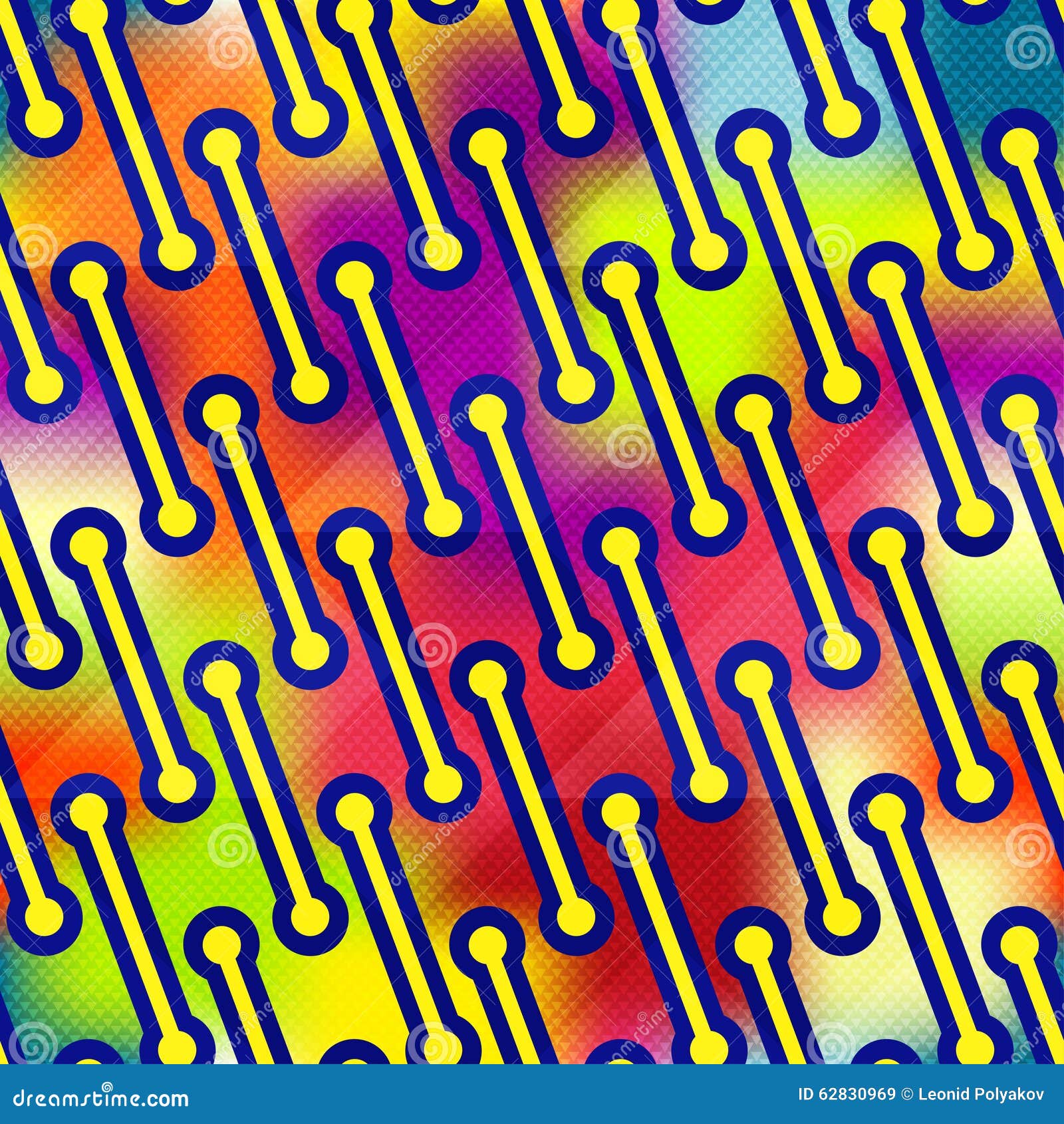 Abstract Geometric Objects on the Beautiful Colored Background Seamless ...