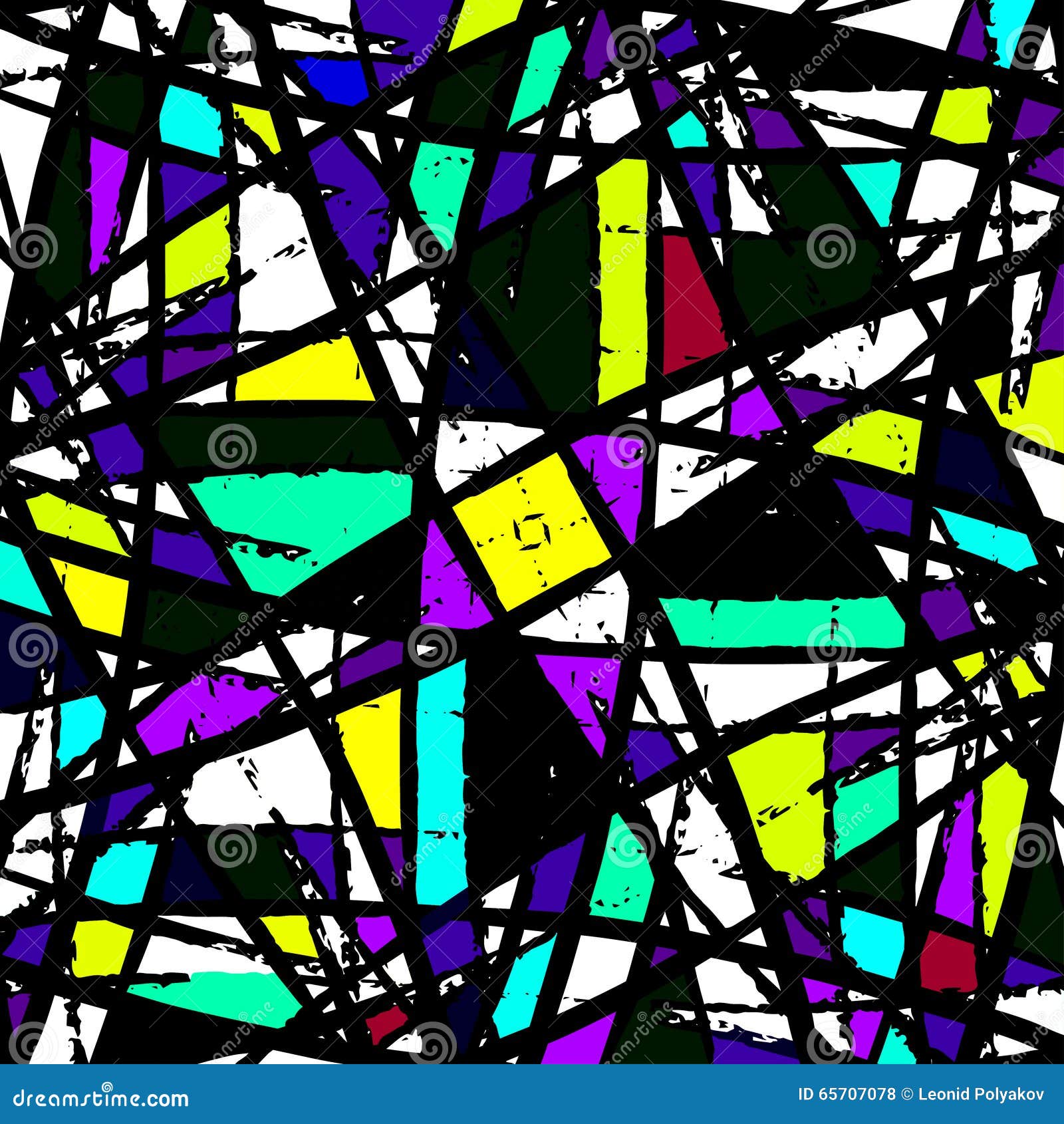 Abstract Geometric Objects Graffiti Grunge Effect Stock Vector ...