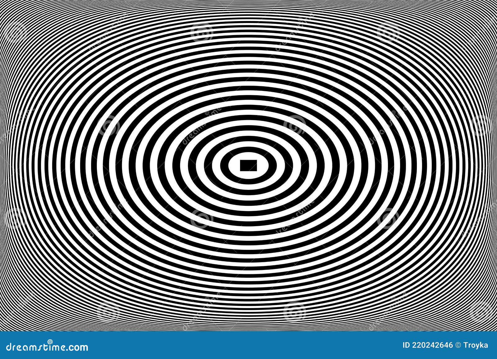 Abstract Geometric Op Art Design. Oval Lines Pattern Stock Vector ...